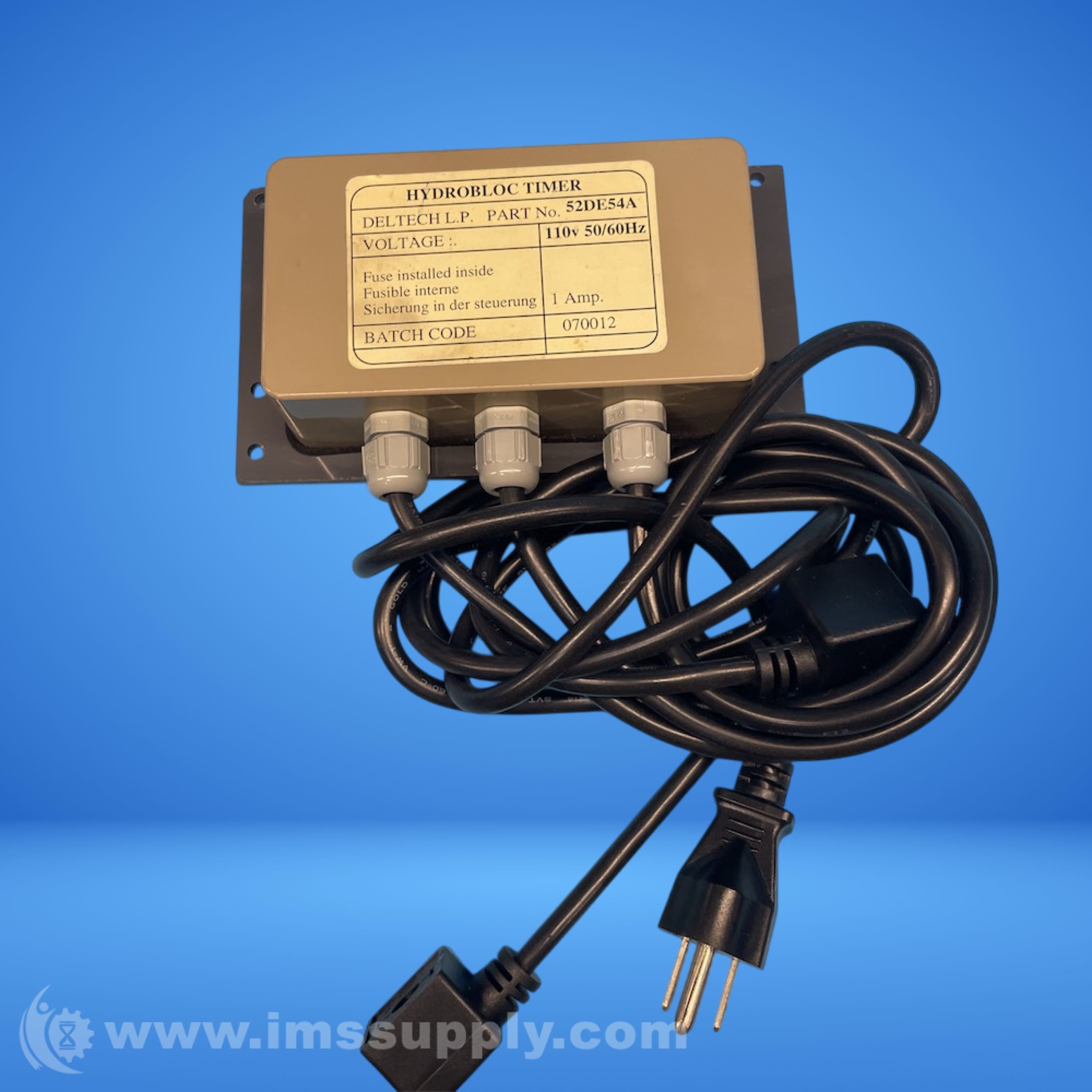 Deltech 52DE54A Hydrobloc Timer - IMS Supply