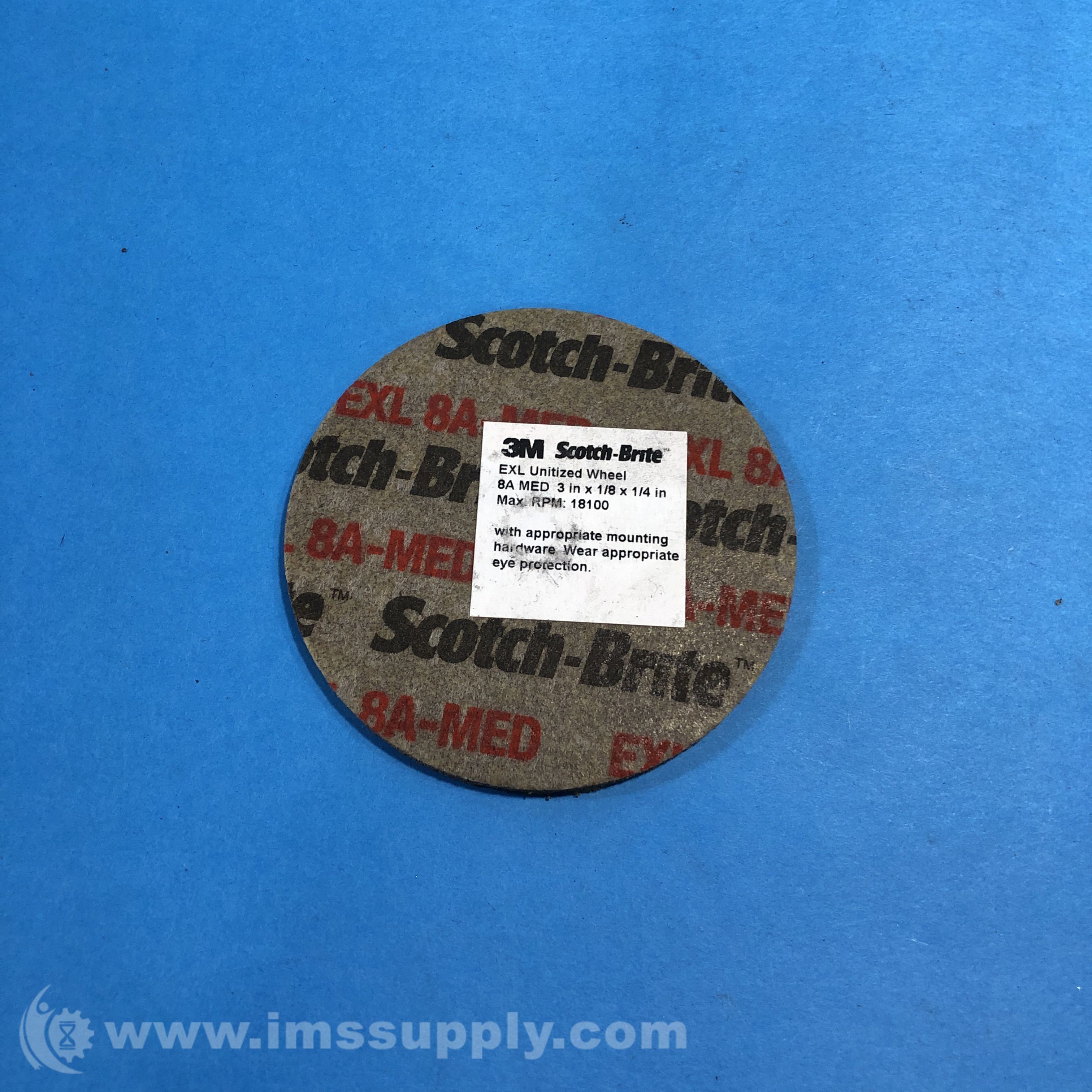 3M 15462 Scotch-Brite EXL Unitized Wheel XL-UW 8A Medium - IMS Supply