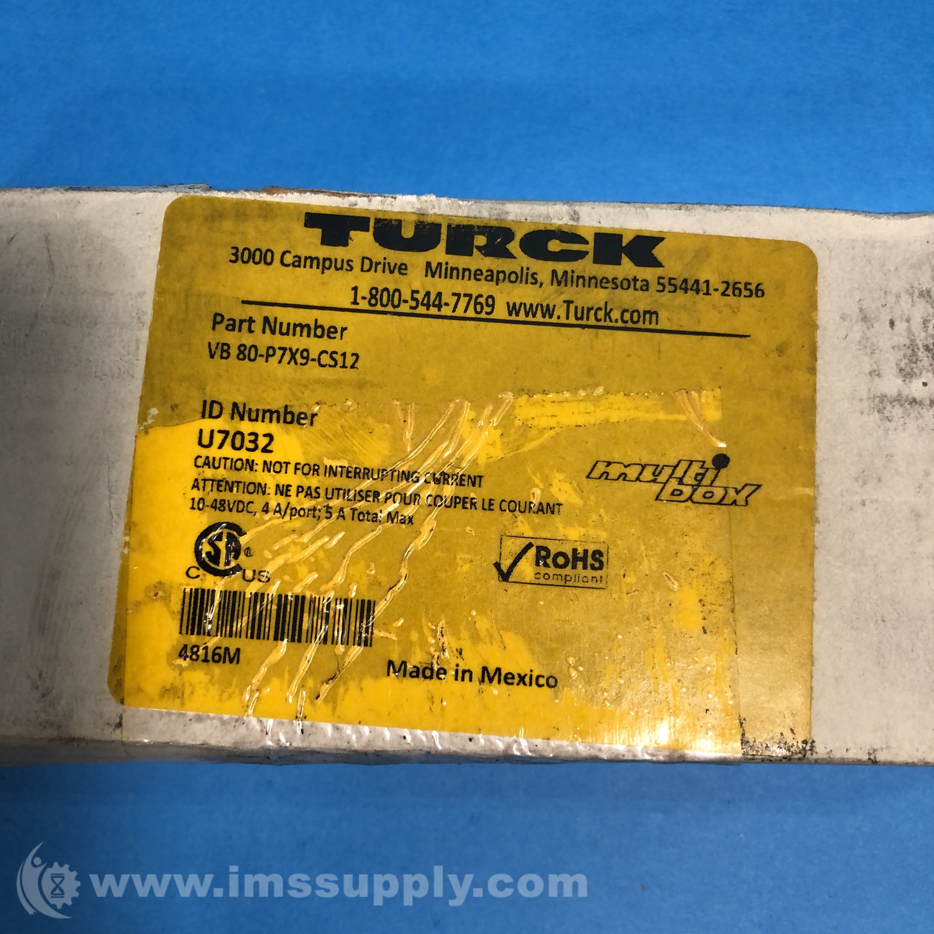 Turck VB 80-P7X9-CS12 8-Port Junction Box - IMS Supply