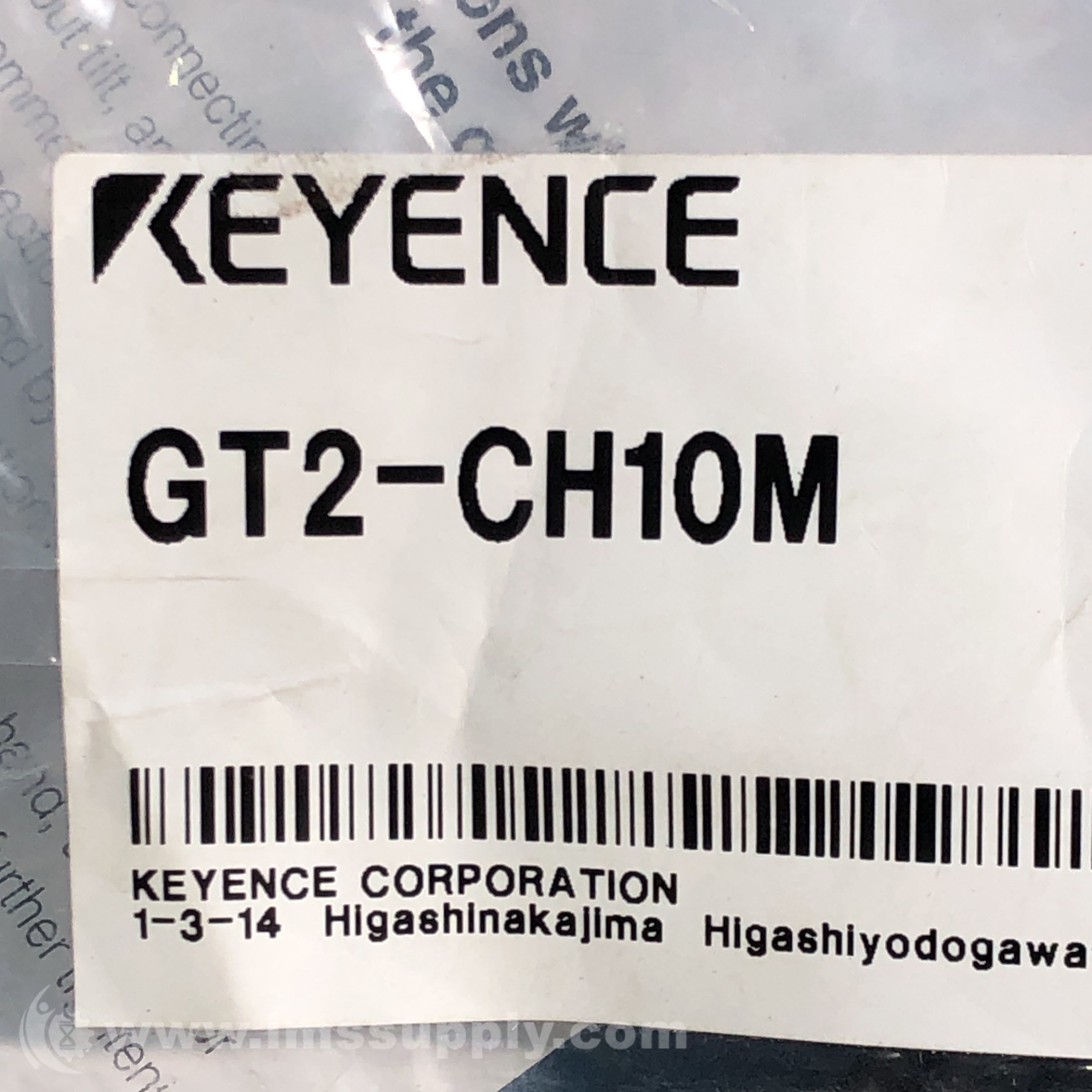 Keyence GT2-CH10M Sensor Head Cable - IMS Supply