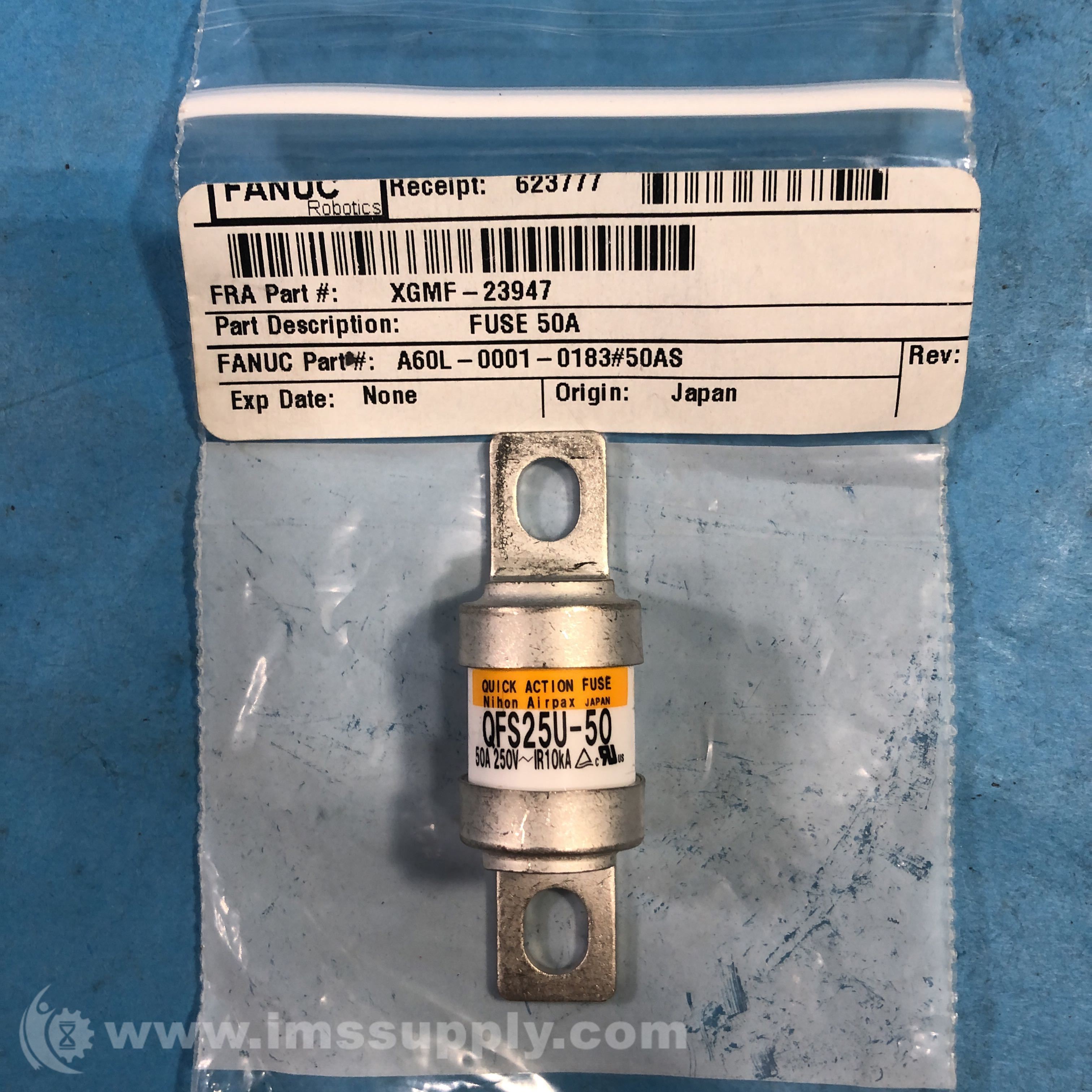Fanuc A60L-001-0183#50AS 50A Fuse, XGMF-23947, Quick Action Fuse - IMS ...