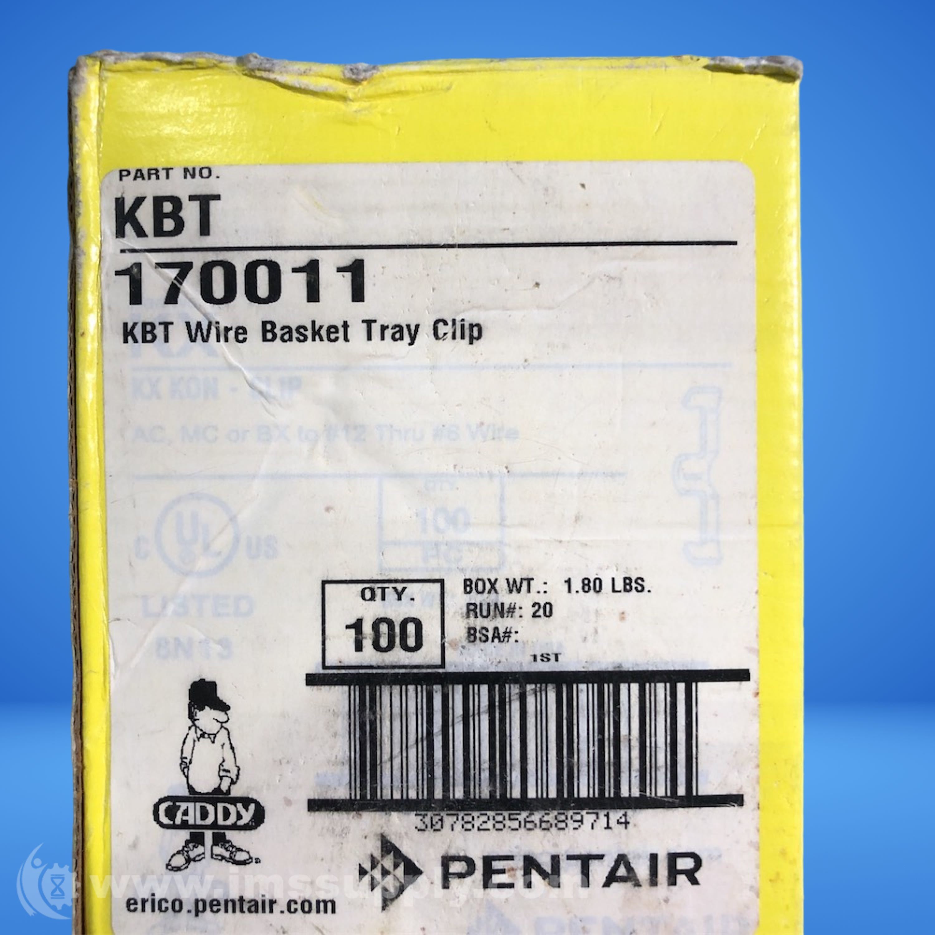 Caddy KBT Box of 100 Wire Basket Tray Clips - IMS Supply