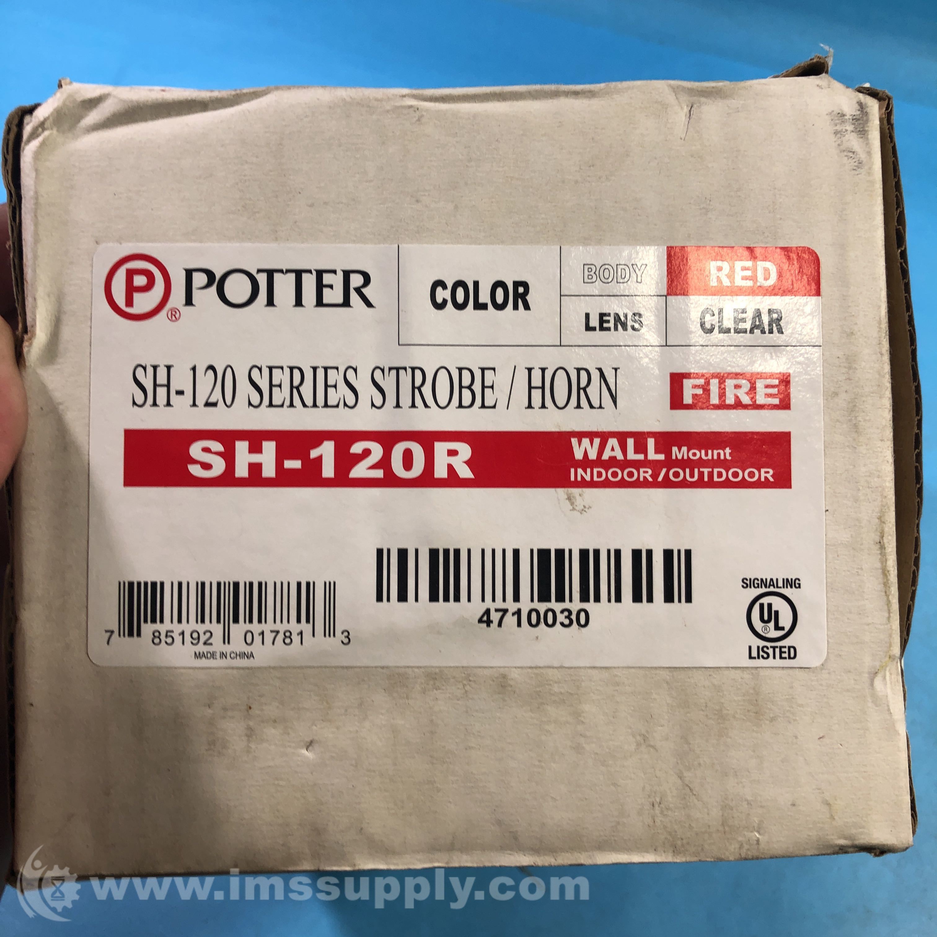Potter Electric SH-120R Horn Strobe, Weatherproof, Wall Mount - IMS Supply