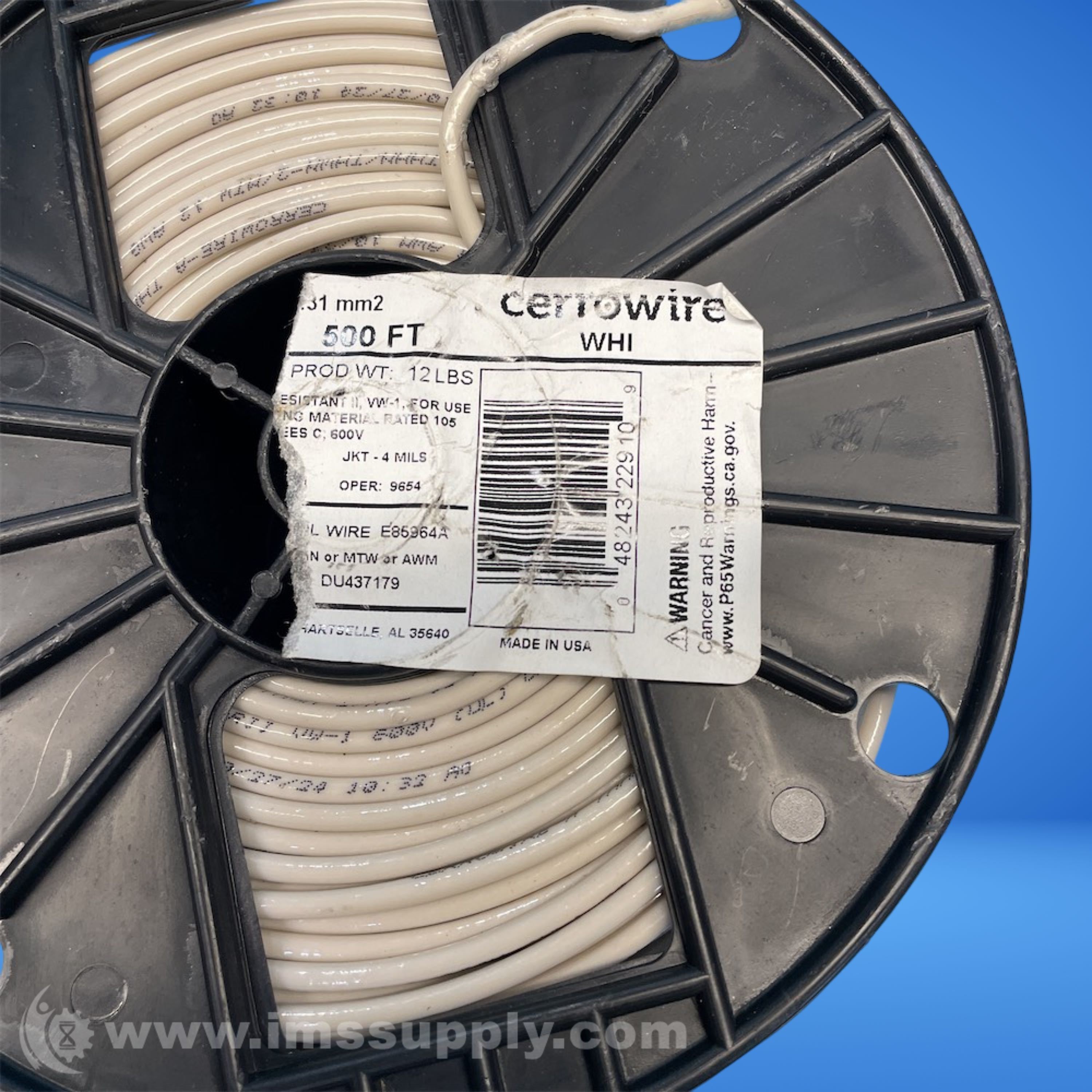 Cerrowire LLC 12 thhn str white Color White - IMS Supply