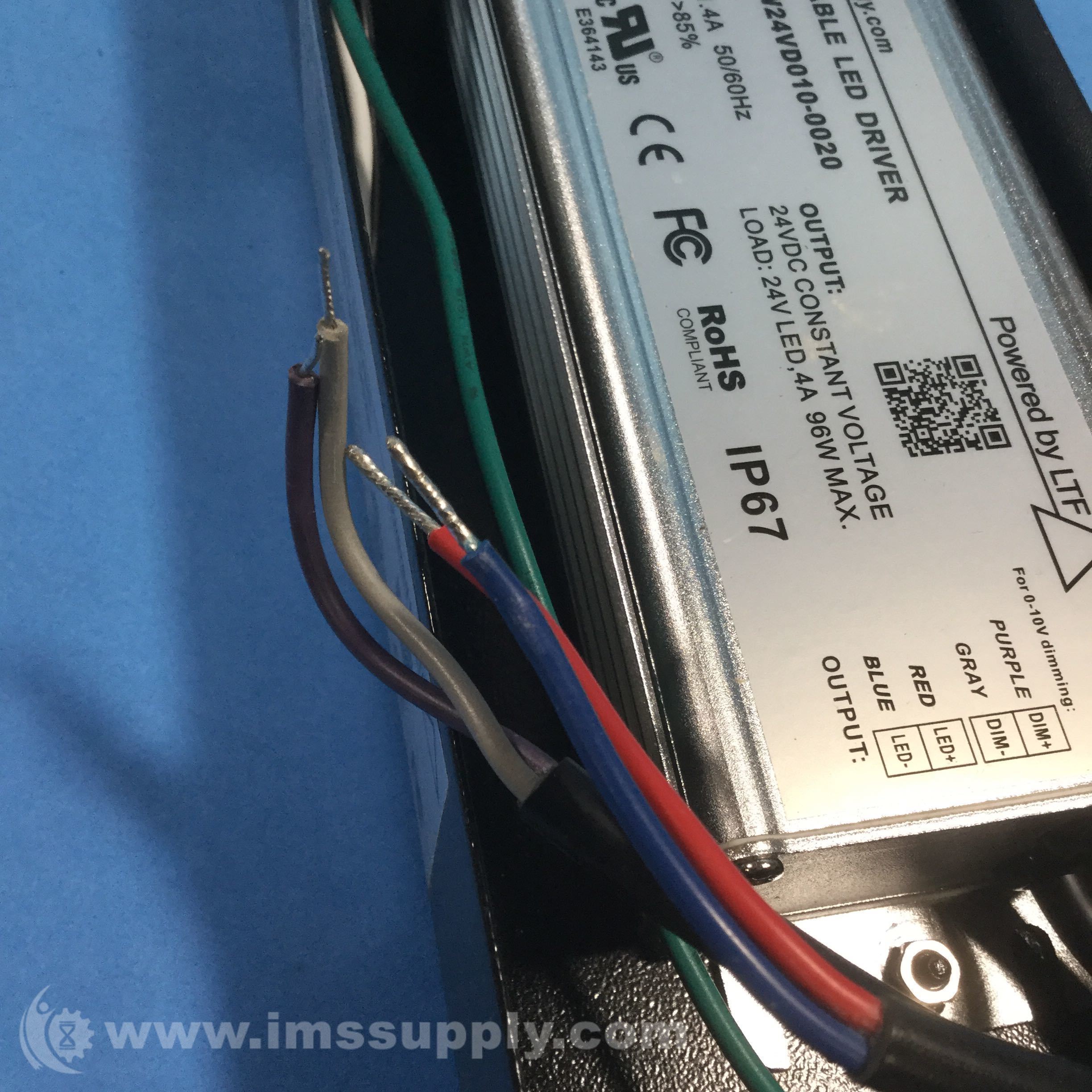 LTF DS96W24VD010-0020 Dimmable LED Driver, 0-10V - IMS Supply