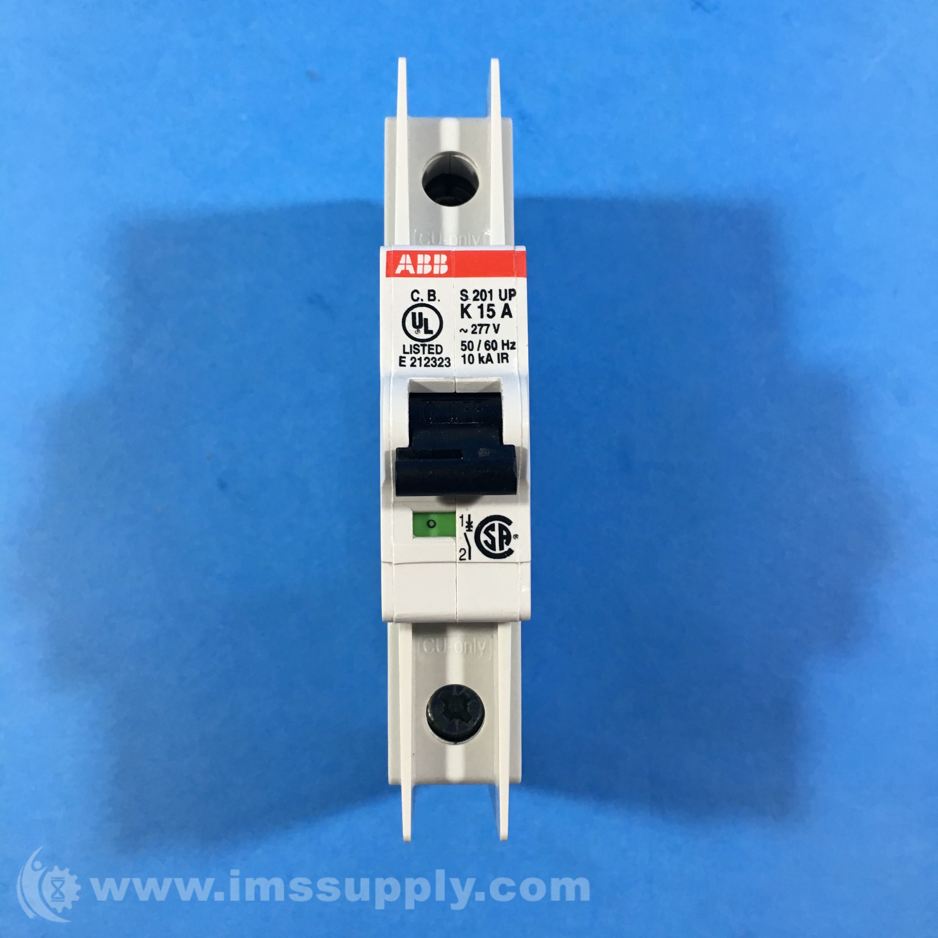 ABB S201UP-K15 Miniature Circuit Breaker, S200UP Series - IMS Supply