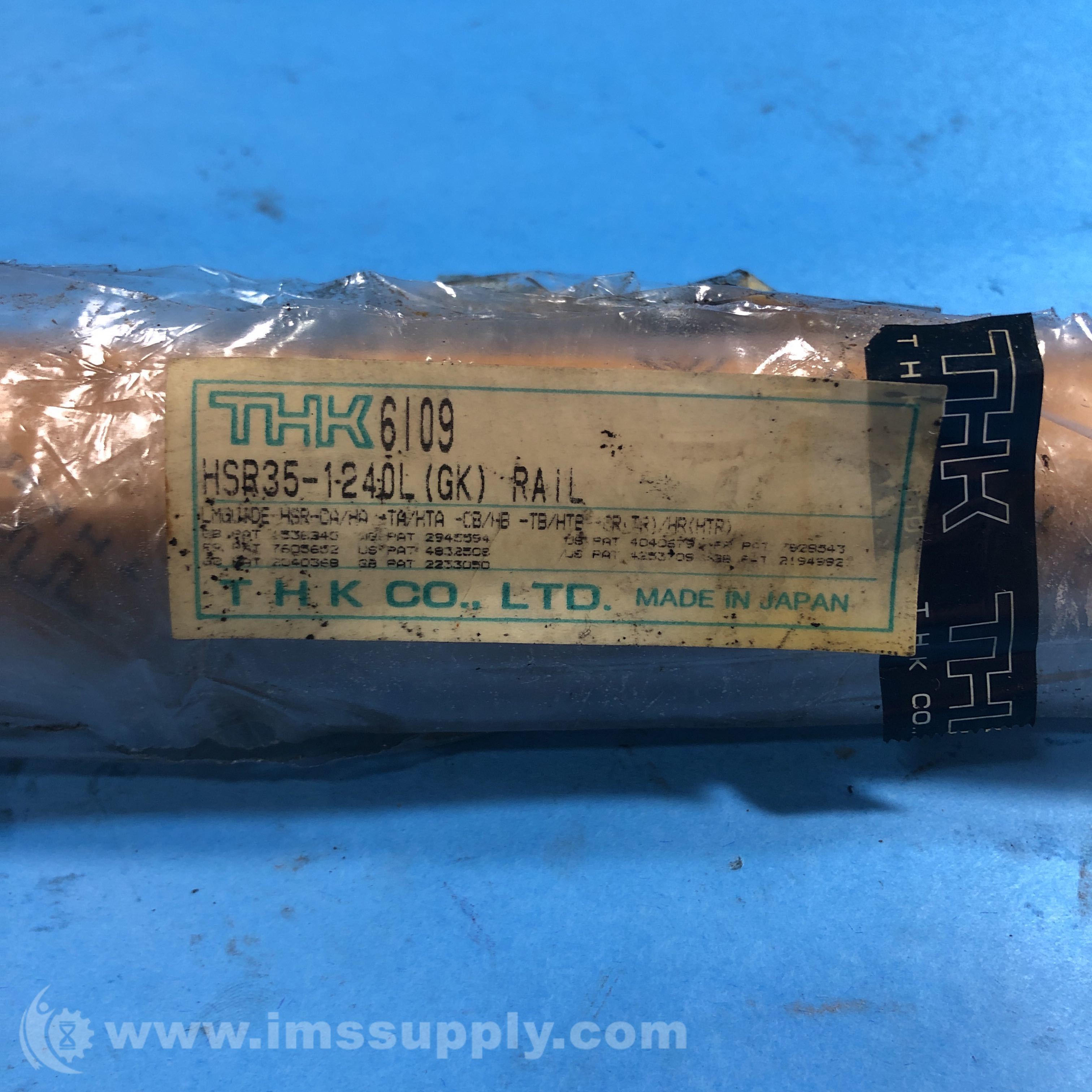 THK HSR35-1240L(GK) RAIL Standard Ball Profile Rail - IMS Supply