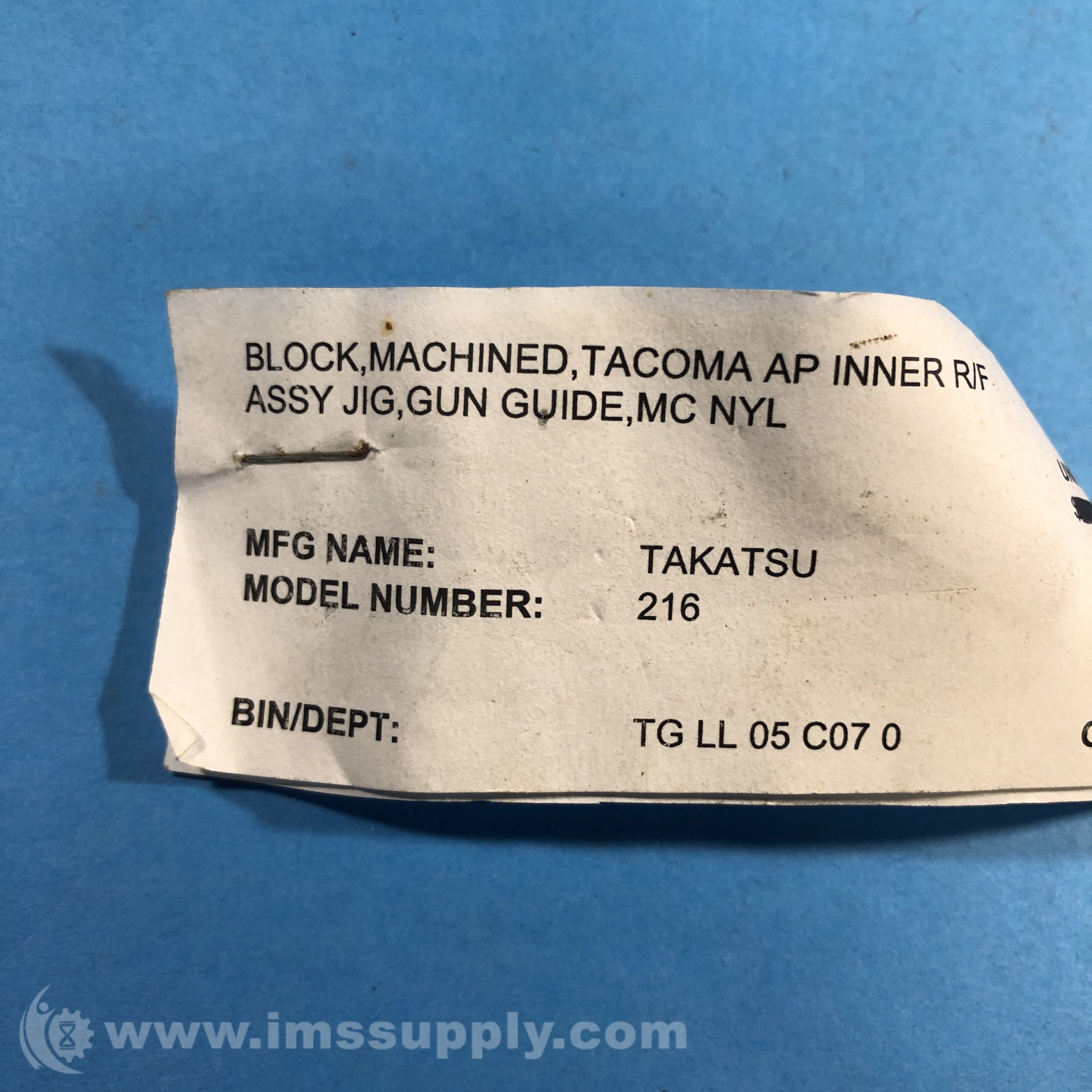 Takatsu Mfg 216 Machined Block - IMS Supply