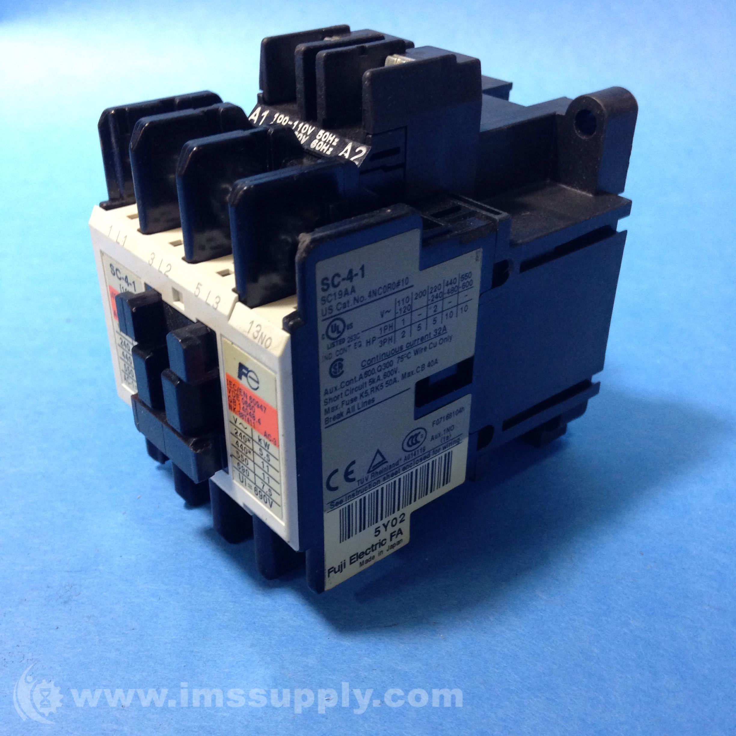 Fuji Electric SC-4-1 SC19AA Magnetic Contactor SC19AA, 5kA, 600V - IMS ...