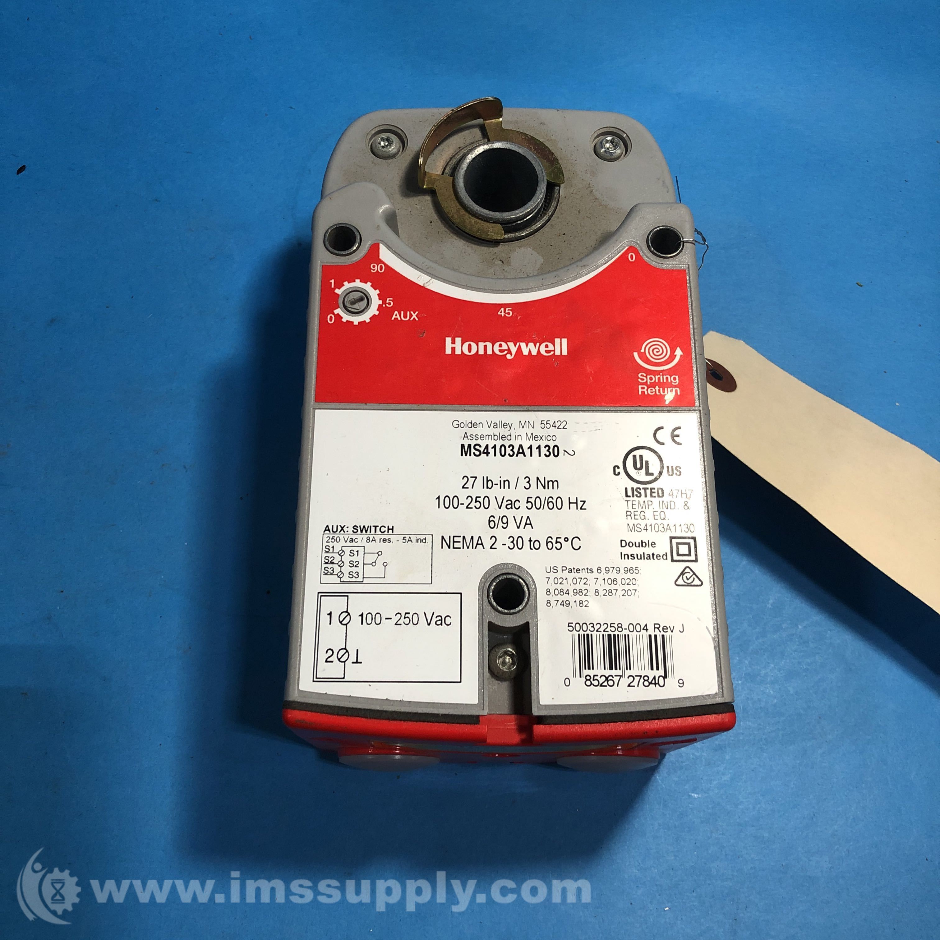 Honeywell MS4103A1130 Spring Return Damper Actuator - IMS Supply