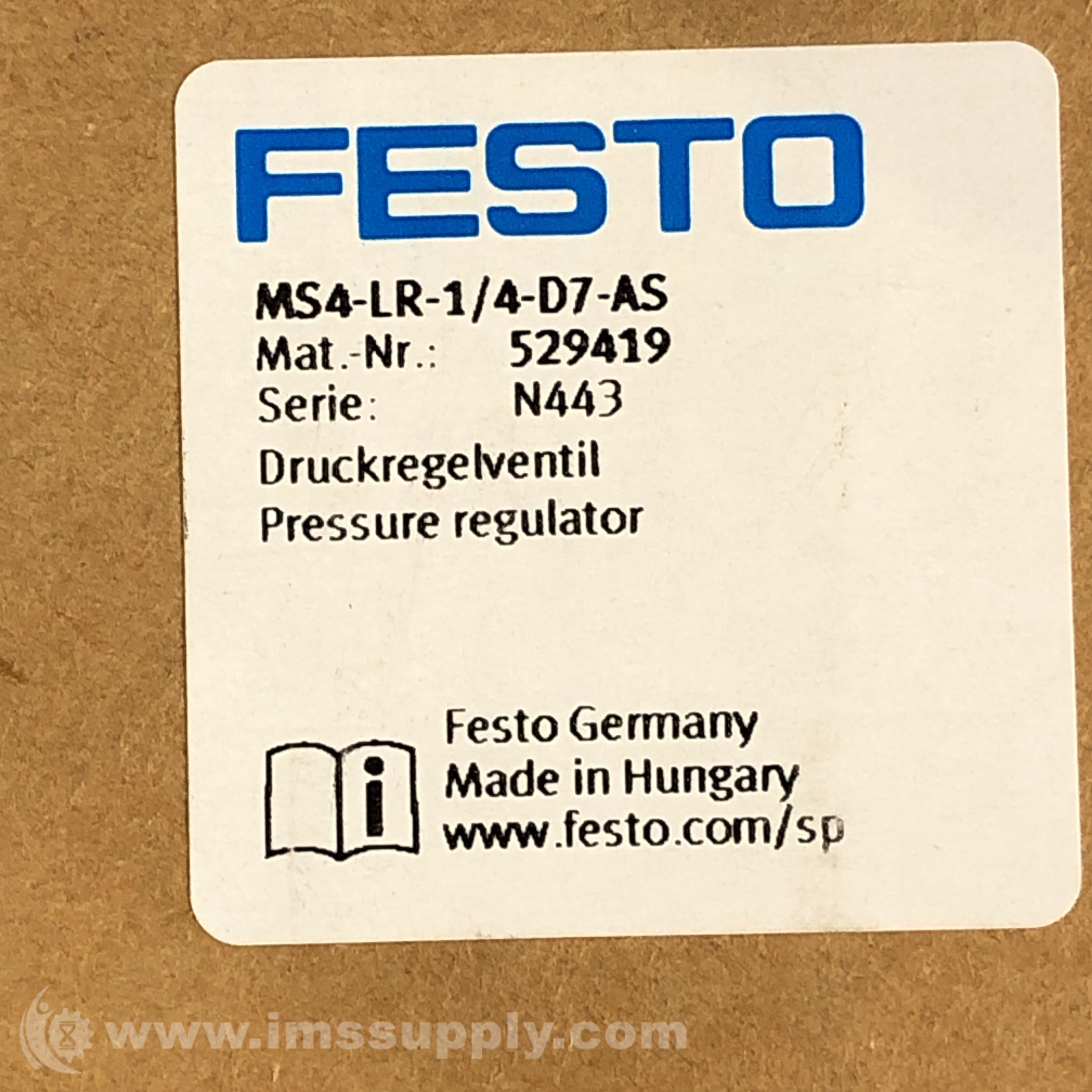 Festo MS4-LR-1/4-D7-AS - IMS Supply