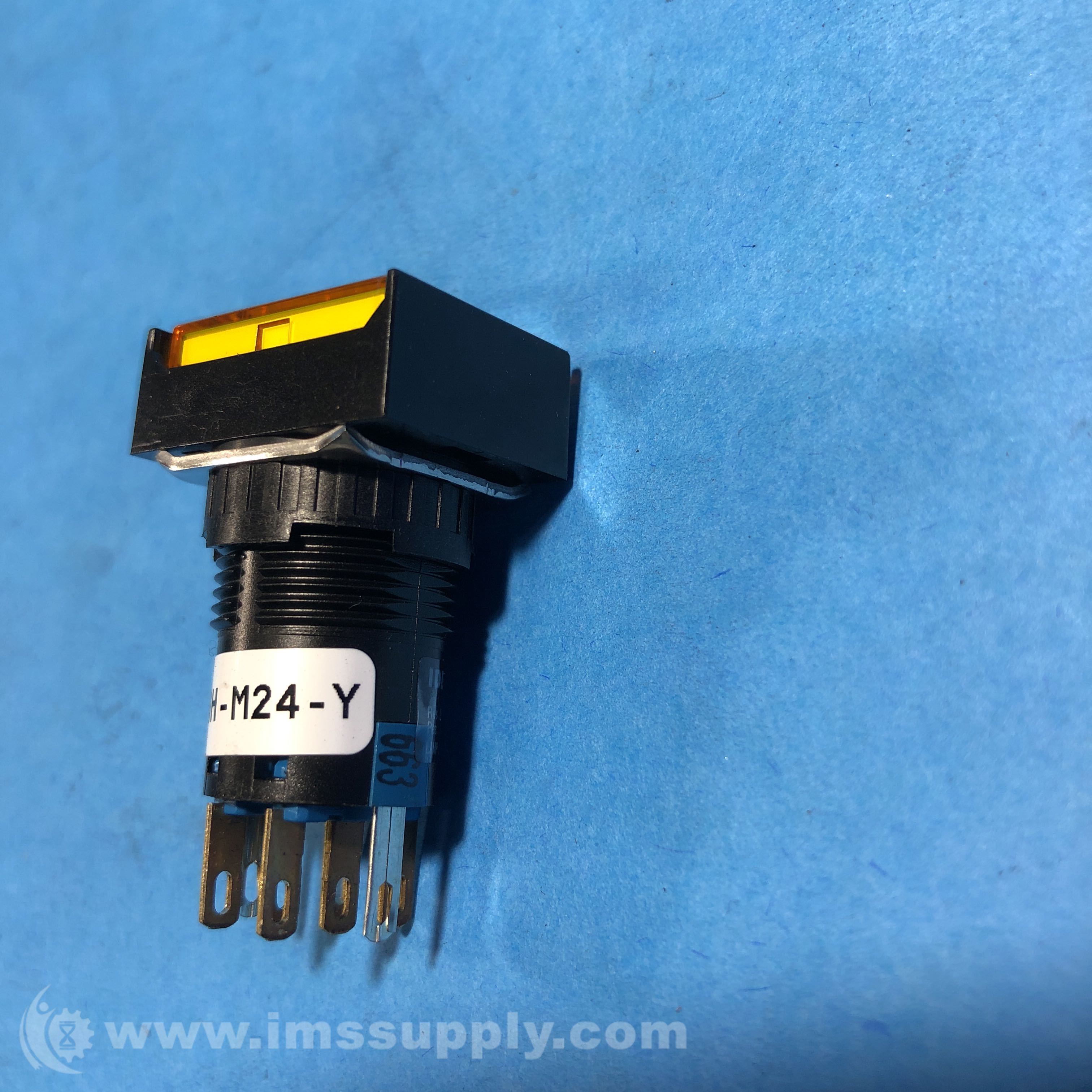 Idec AL6H-M24-Y 16mm Yellow Illuminated Pushbutton - IMS Supply