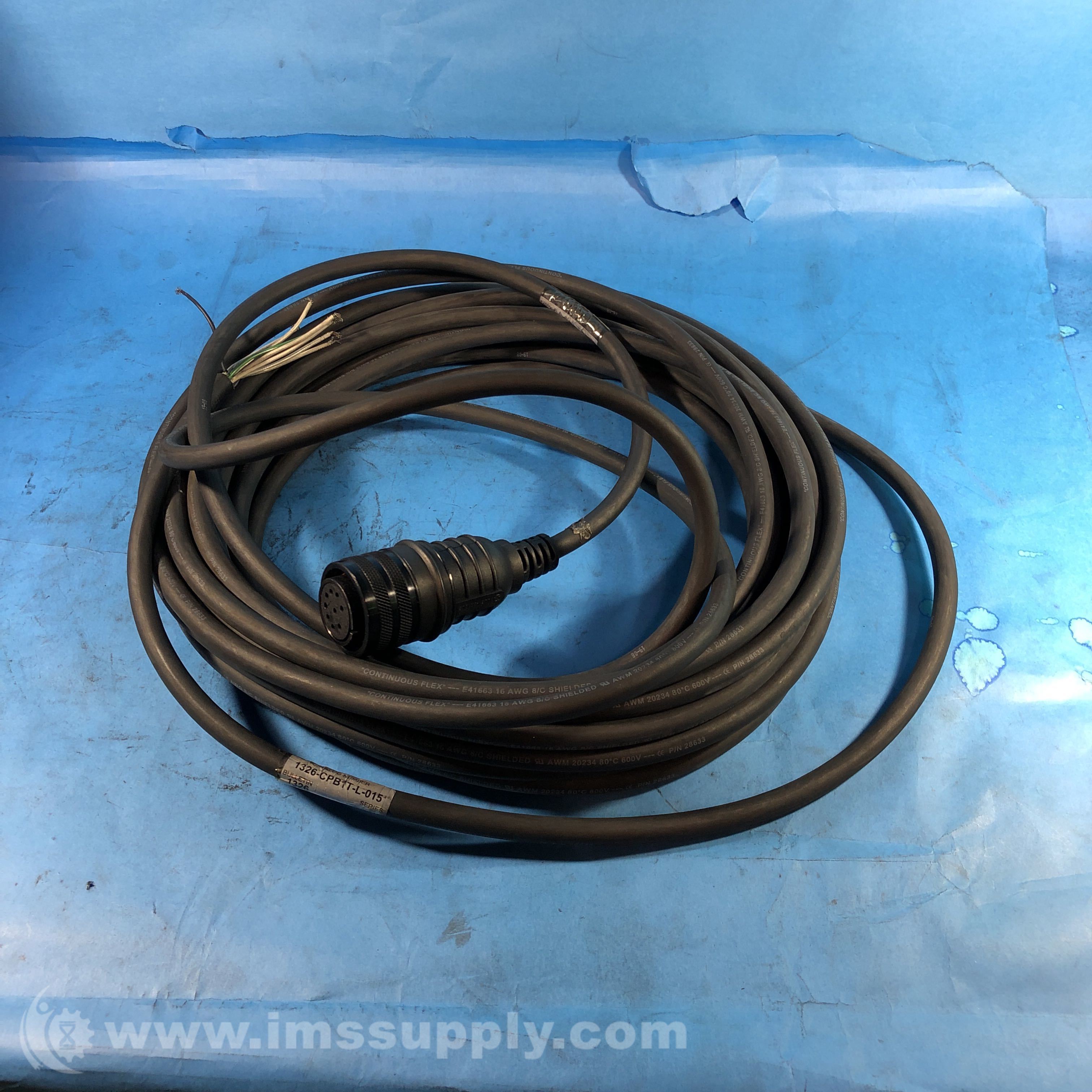 Allen Bradley 1326-CPB1T-L-015 Motor Power Cable Flex IP67 15m - IMS Supply