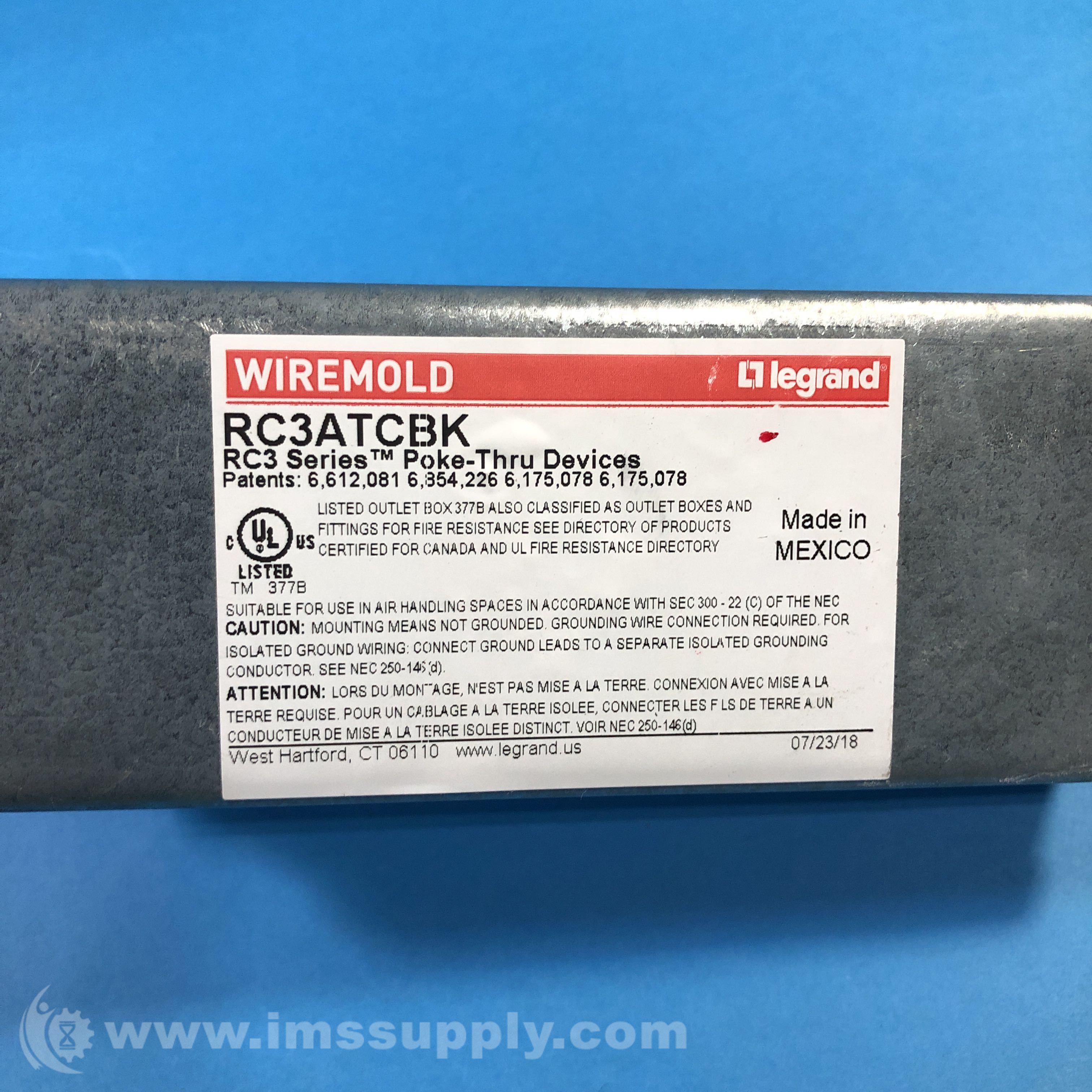 Legrand RC3ATCBK Poke-Thru Device Assembly - IMS Supply