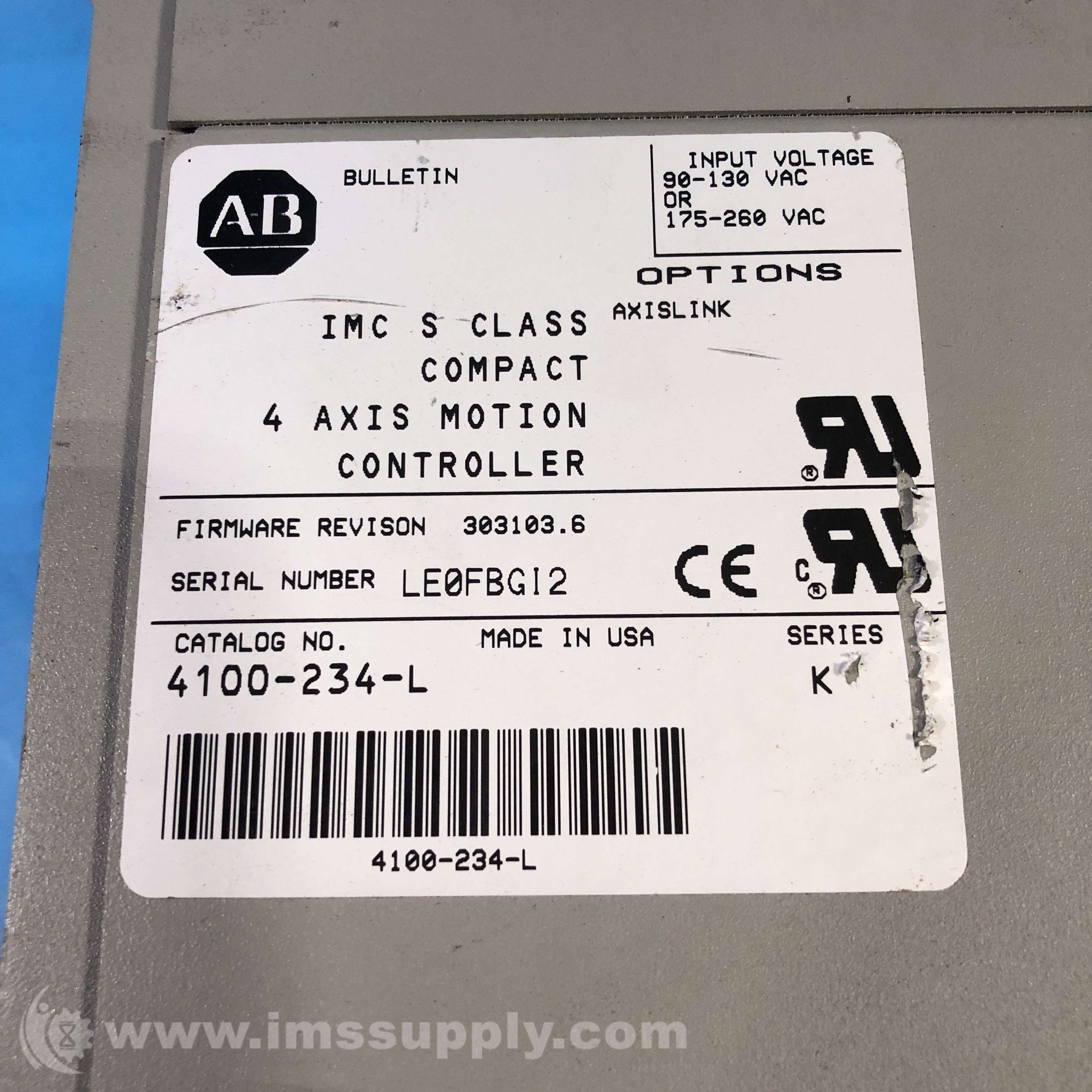 Allen Bradley 4100-234-L Series K Compact Motion Controller - IMS Supply