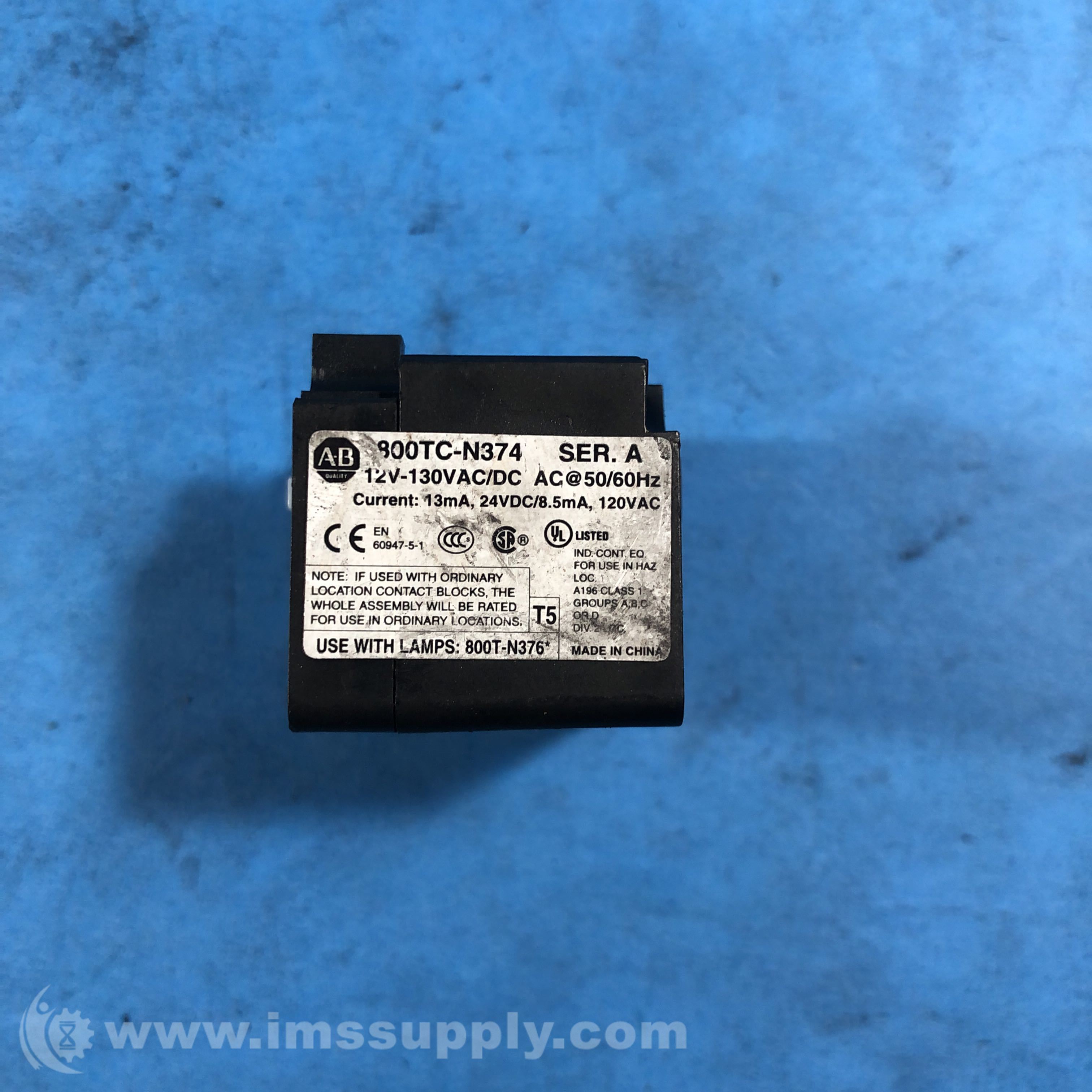 Allen Bradley 800TC-N374 Universal LED Module, 12 130V AC/DC - IMS Supply