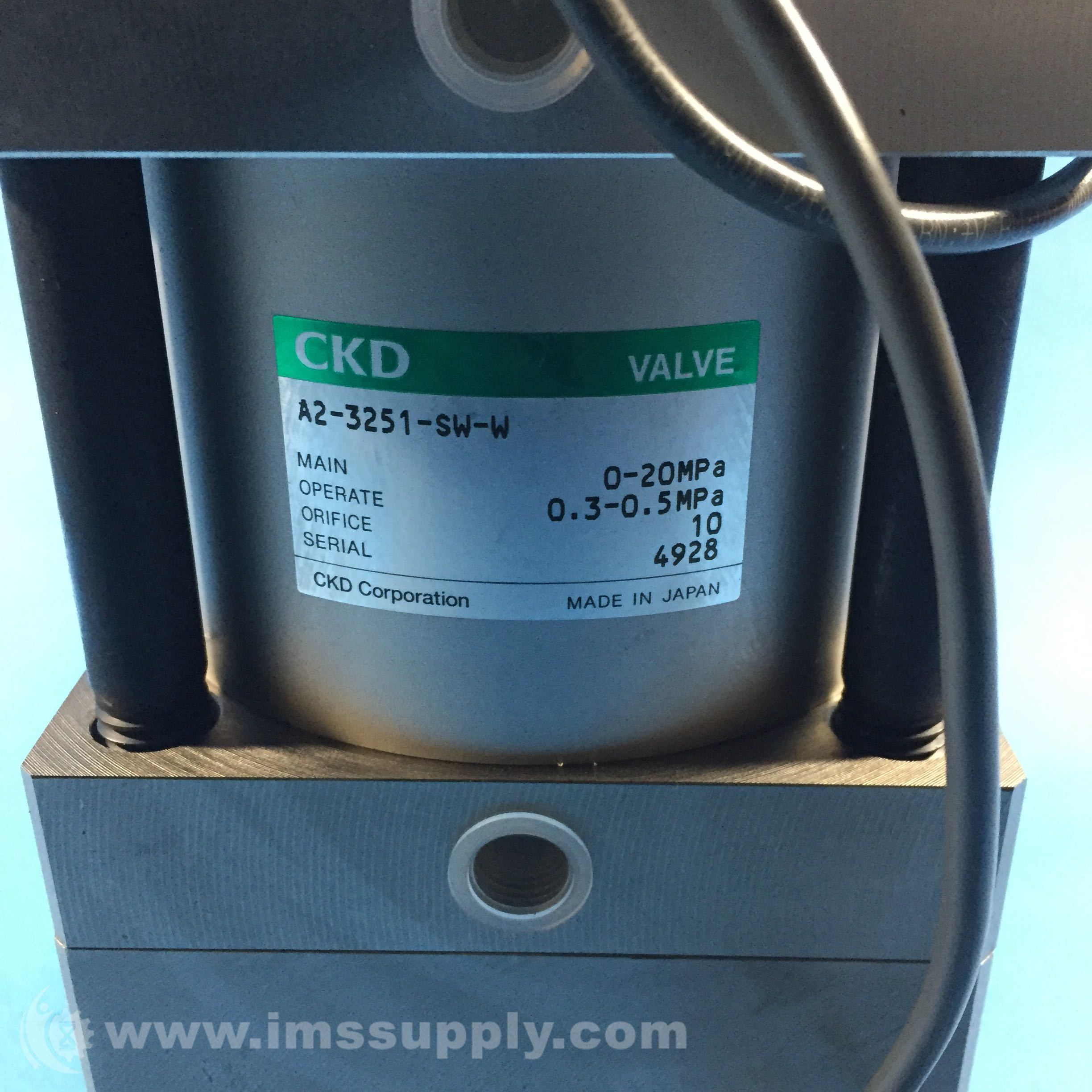 Ckd Corp A2 3251 SW W Pneumatic Valve - IMS Supply
