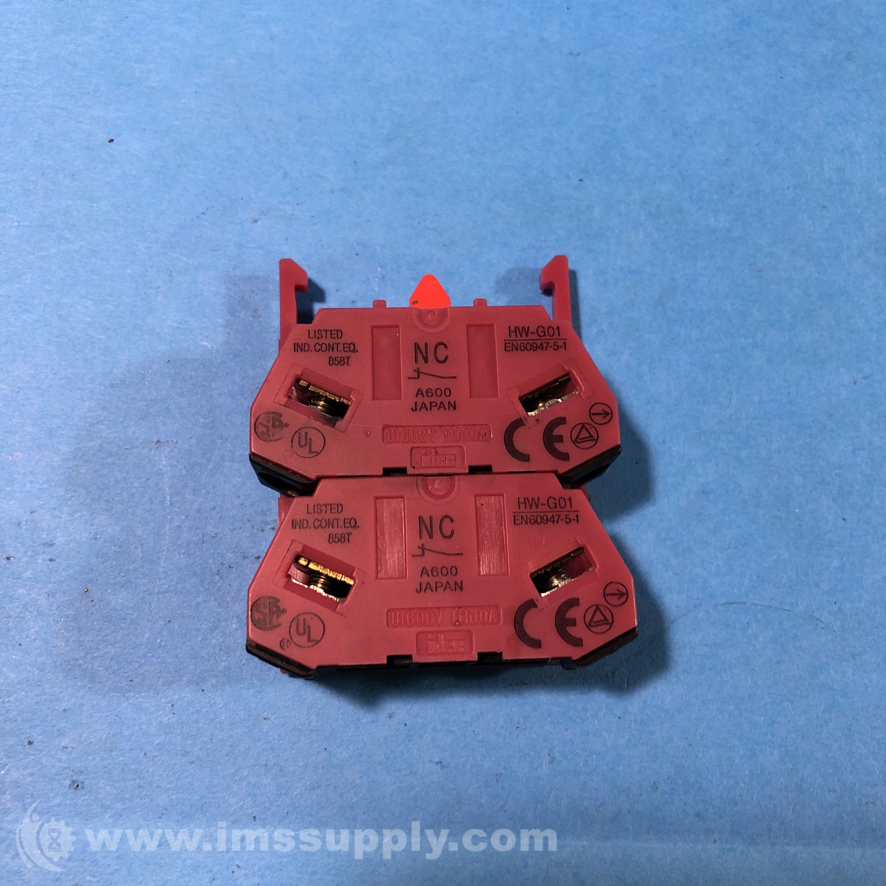 Idec HW-G01 Contact Block Red/Black - IMS Supply
