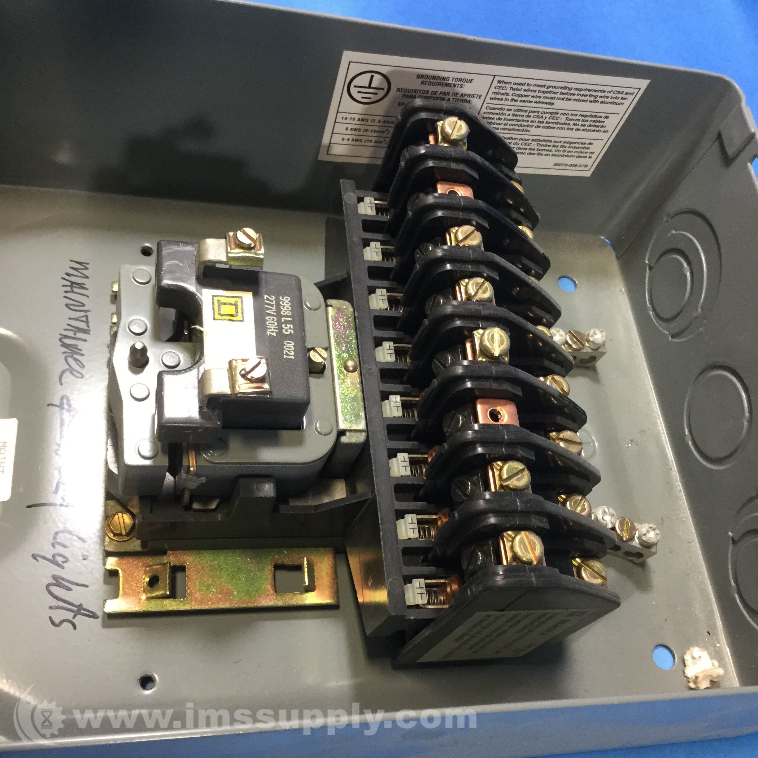 Square D 8903 LG 40 Contactor w/Enclosure 120V 60HZ 110V 50HZ - IMS Supply