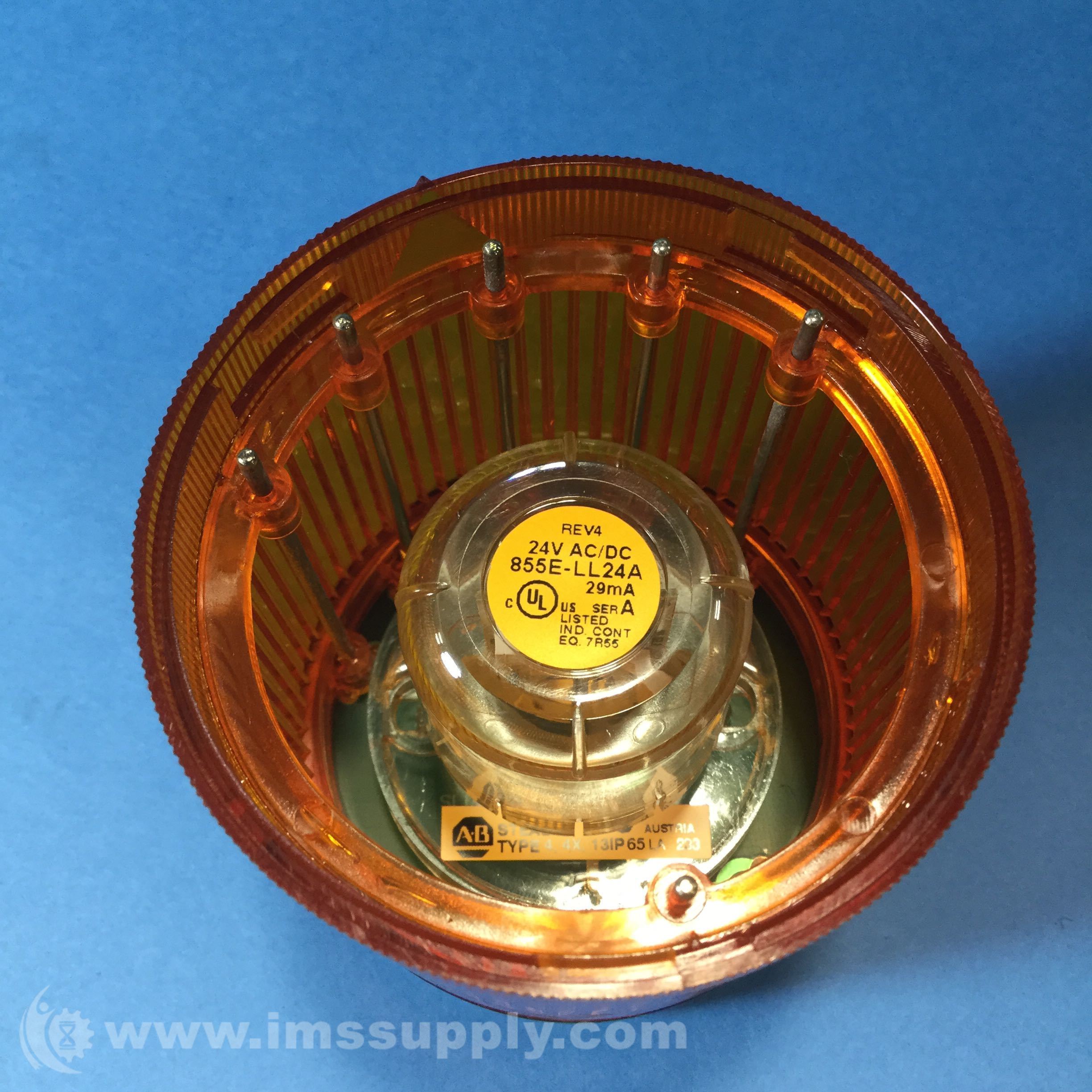 Allen Bradley 855T-B24TL5 Control Tower Stack Light Amber - IMS Supply