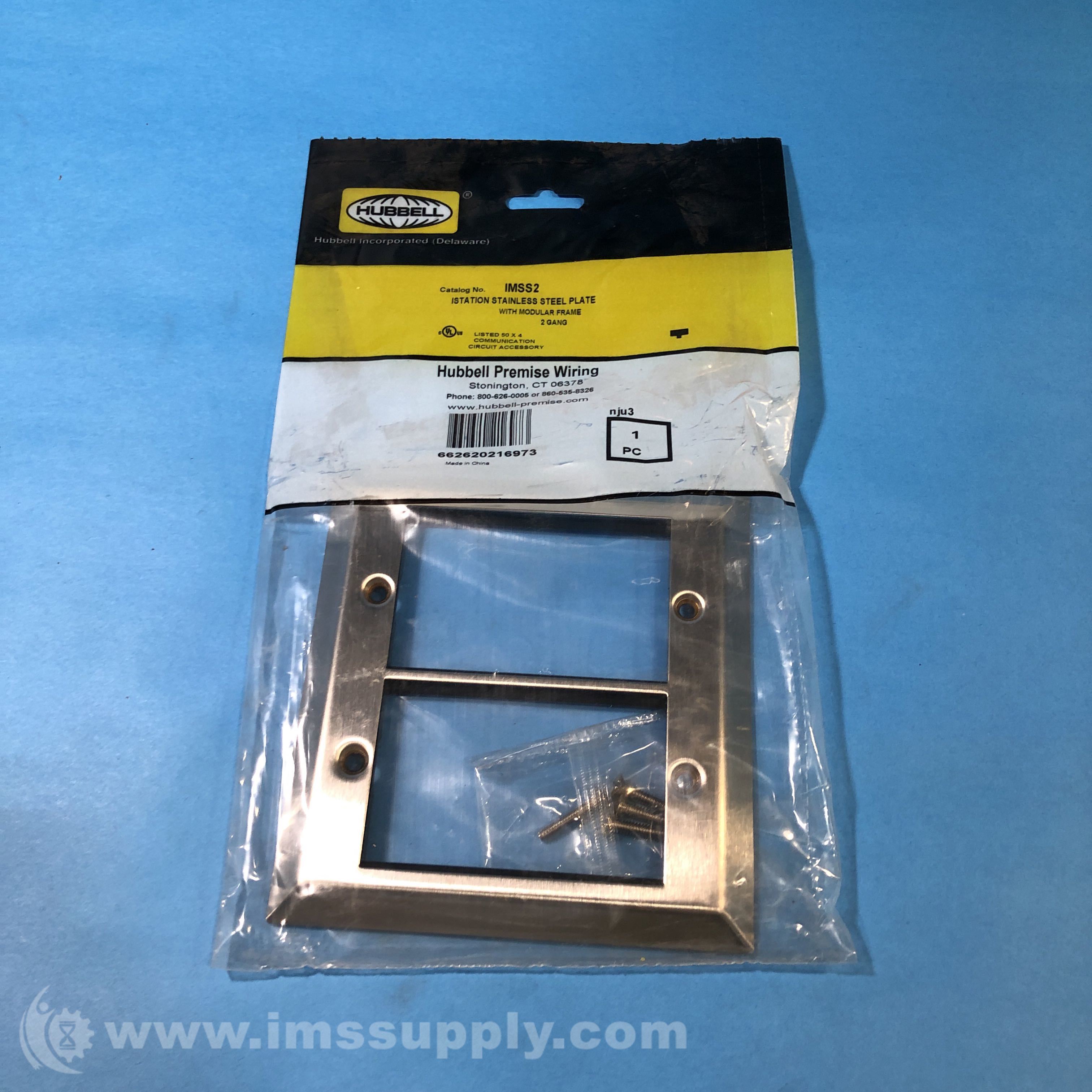 Hubbell IMSS2 Stainless Steel Plate with Modular Frame - IMS Supply