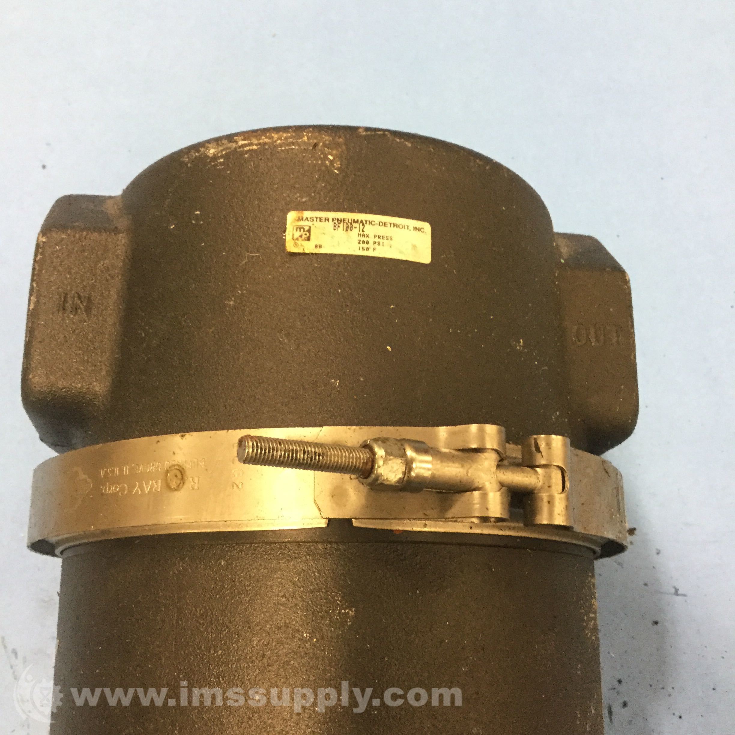 Master Pneumatics BF100-12 High Capacity Automatic Drain Filter - IMS ...