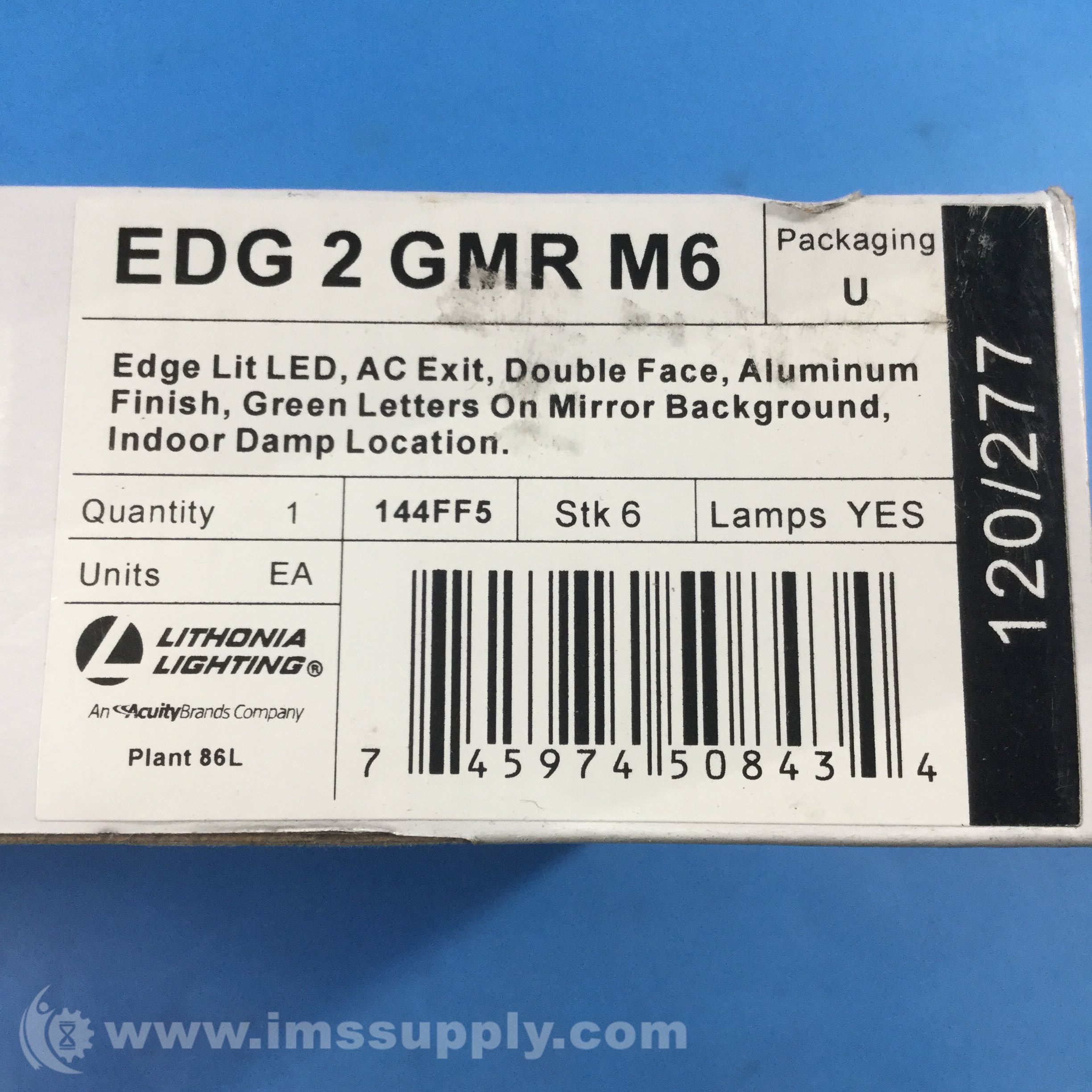 Lithonia Lighting EDG 2 GMR M6 LED Edge-Lit Exit Sign - IMS Supply