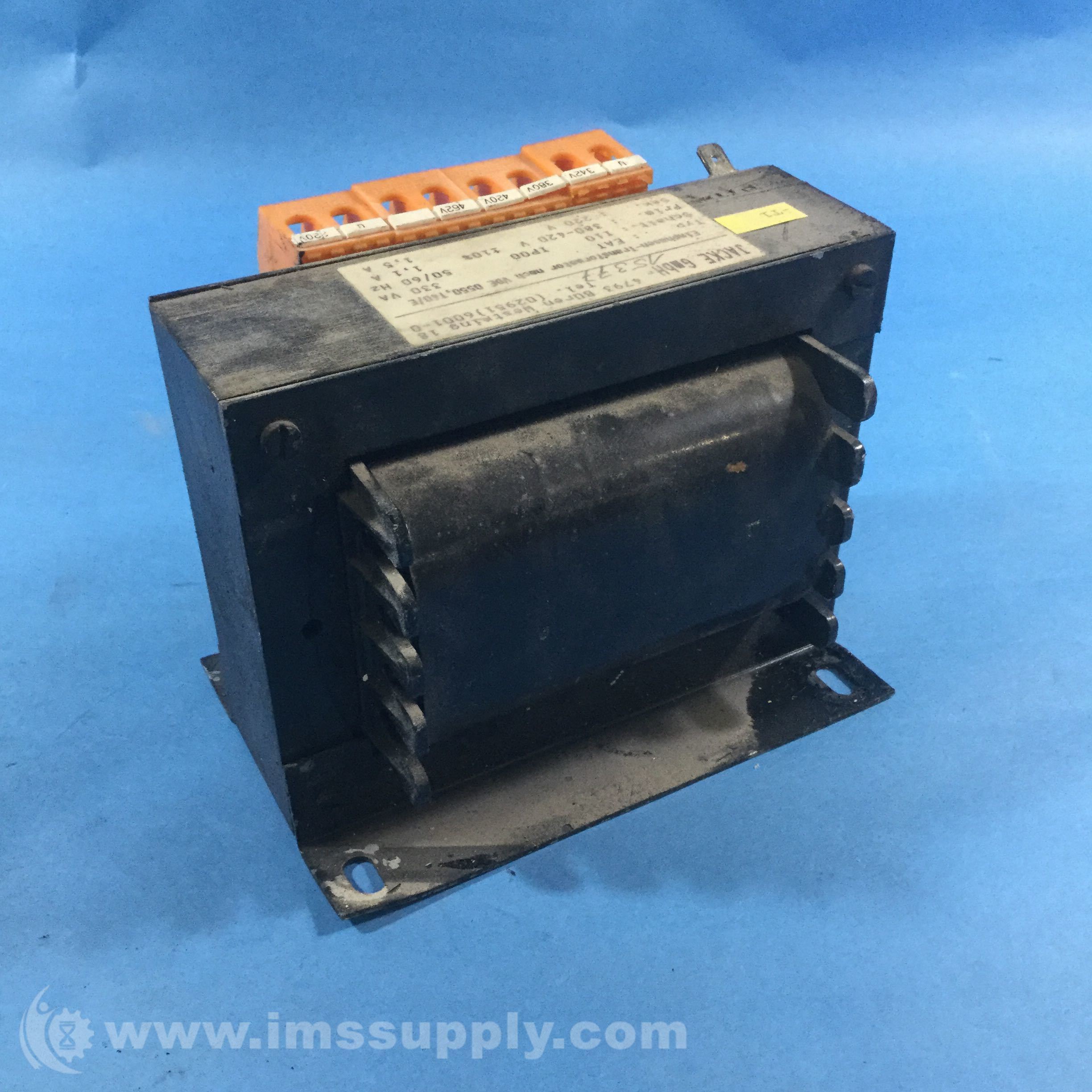 JACKE Transformatoren GmbH EAT 460V Primary 320VA Transformer - IMS Supply