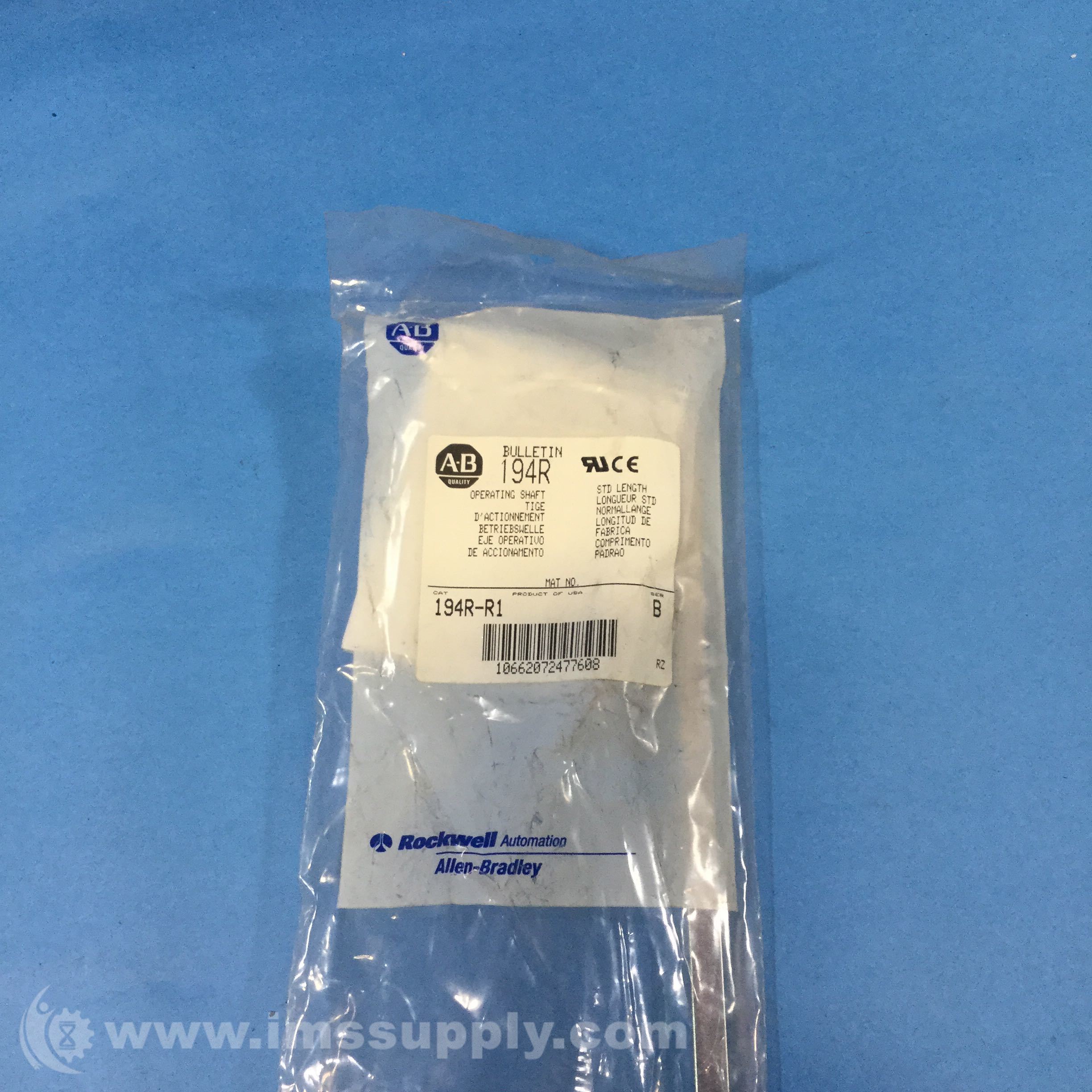 Allen Bradley 194R-R1 Operating Shaft, Disconnect Shaft - IMS Supply