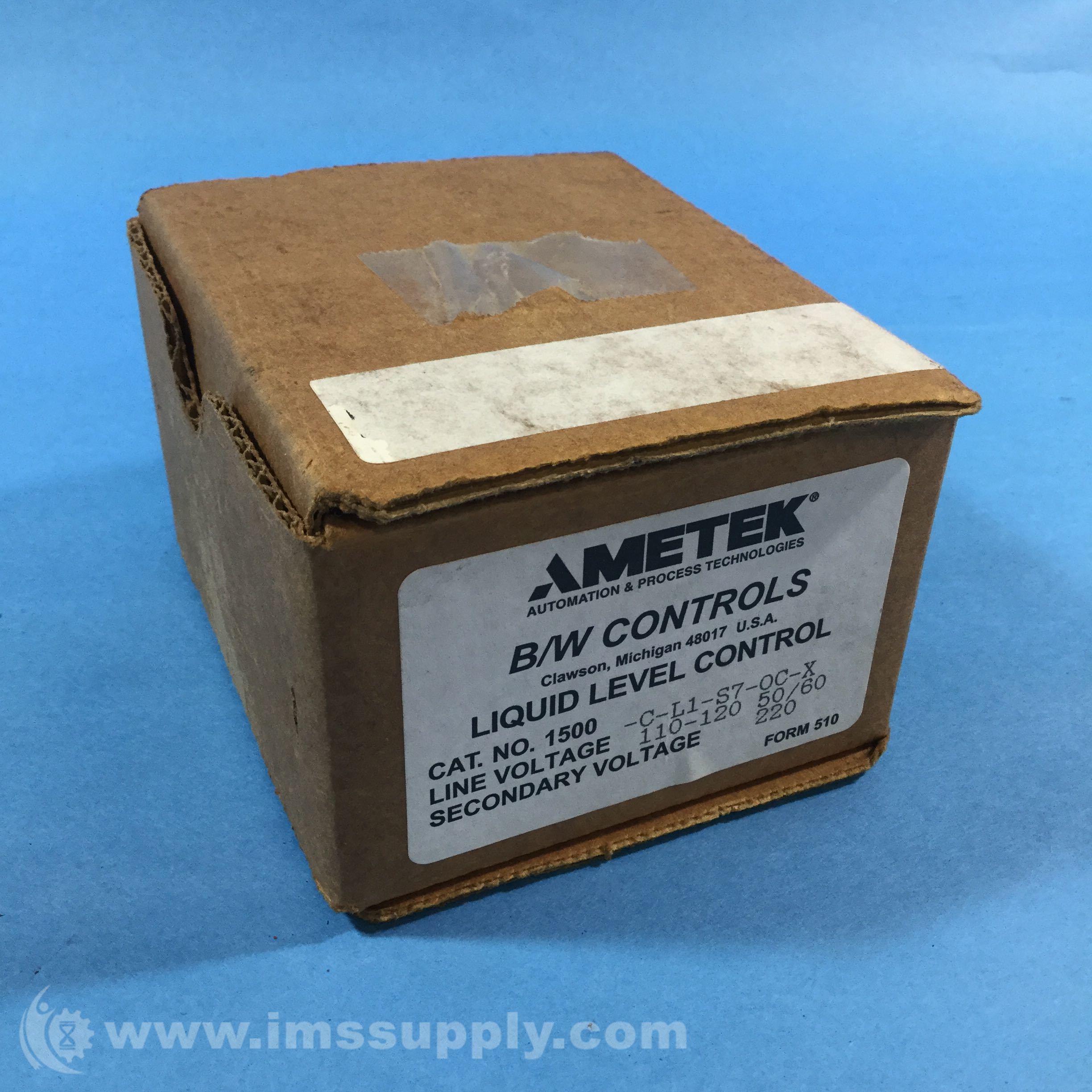 Ametek 1500-C-L1-S7 Liquid Level Control Relay, 110/120VAC - IMS Supply