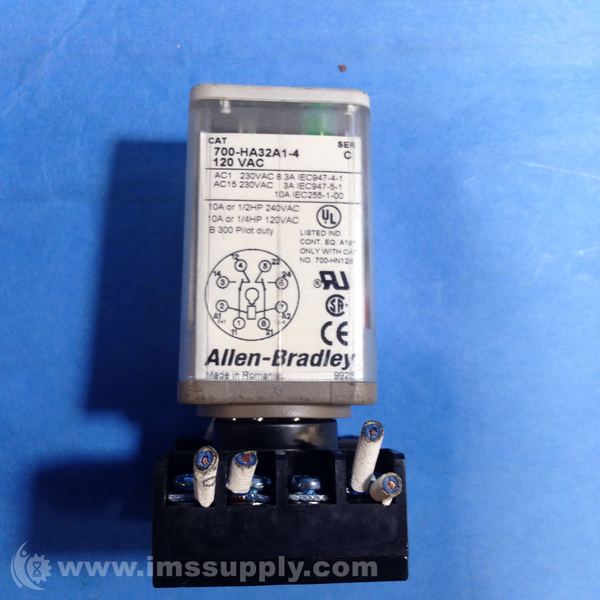Allen Bradley 700-HA32A1-4 Ice Cube Relay DPDT 120Vac Coil - IMS Supply