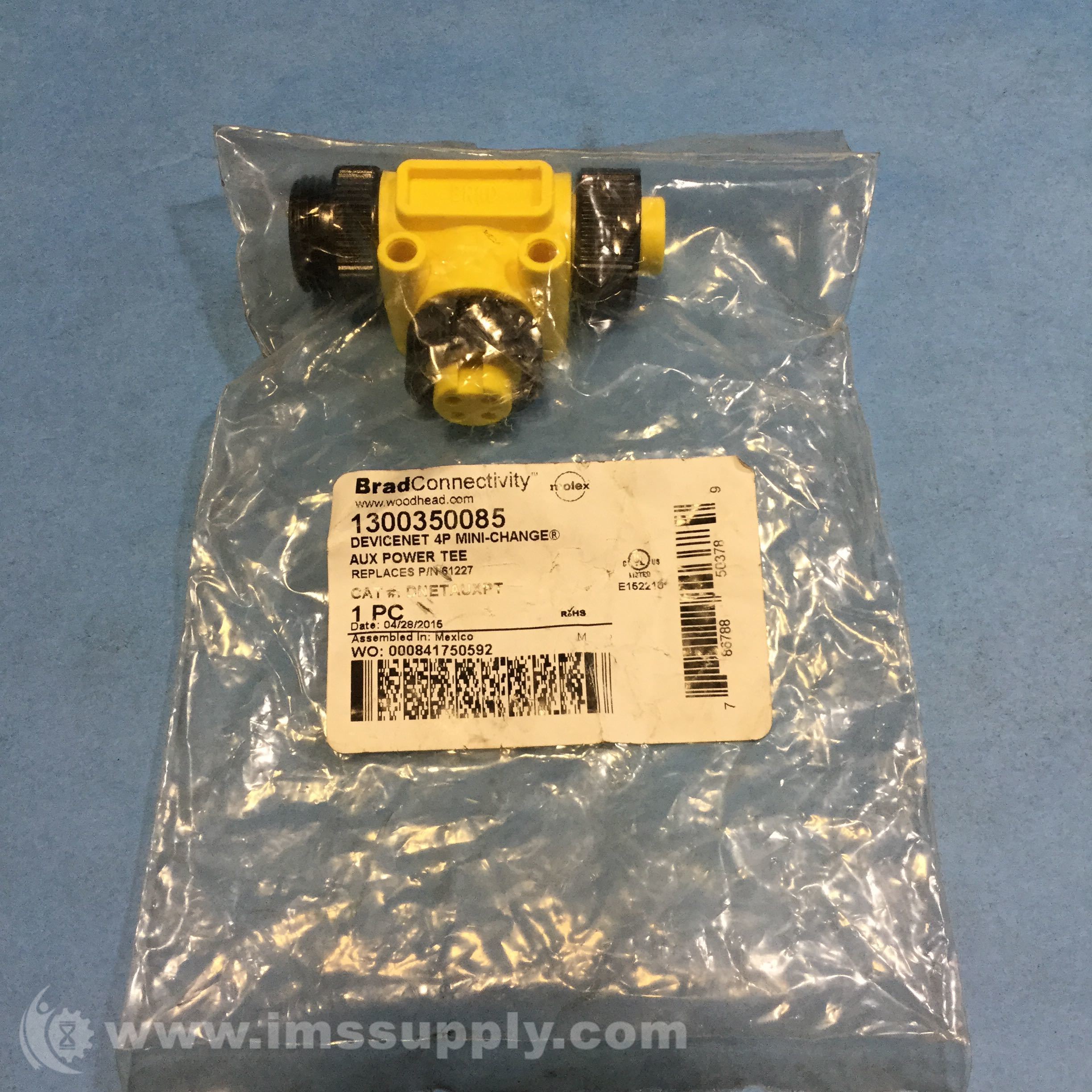 Molex 1300350085 Devicenet 4P AUX Power TEE - IMS Supply