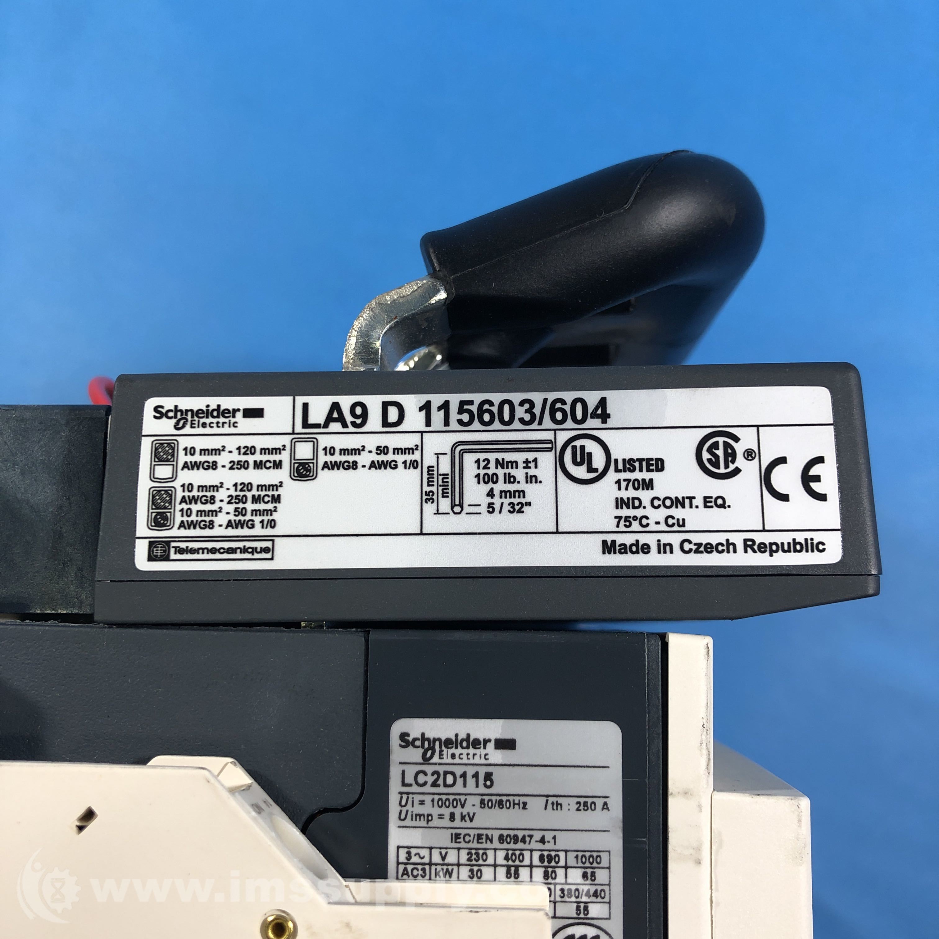 Schneider Electric LA9 D 115603/604 Terminal Block Kit - IMS Supply