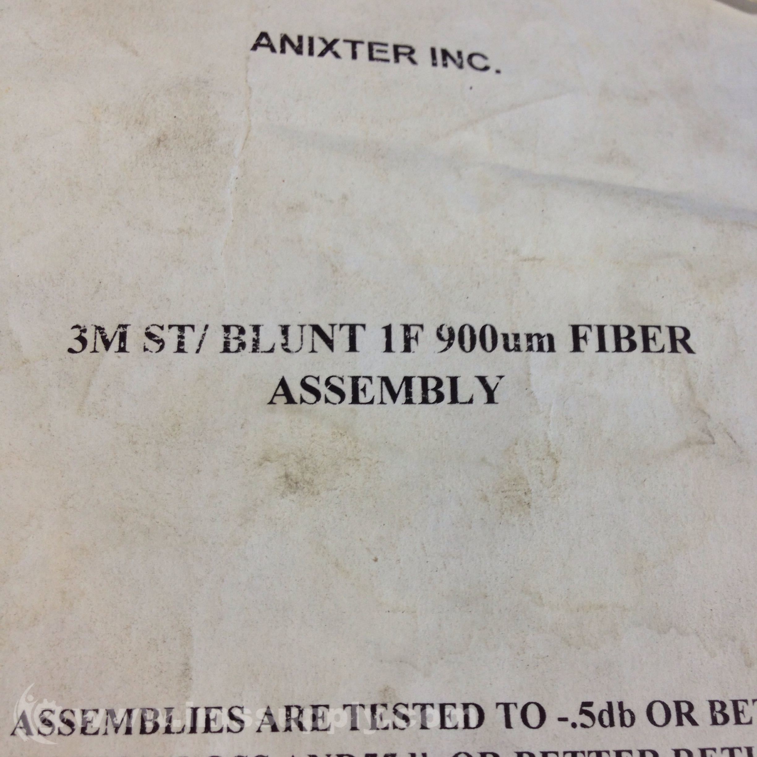 Anixter 3m ST/Blunt 1F 900um Fiber Assembly - IMS Supply