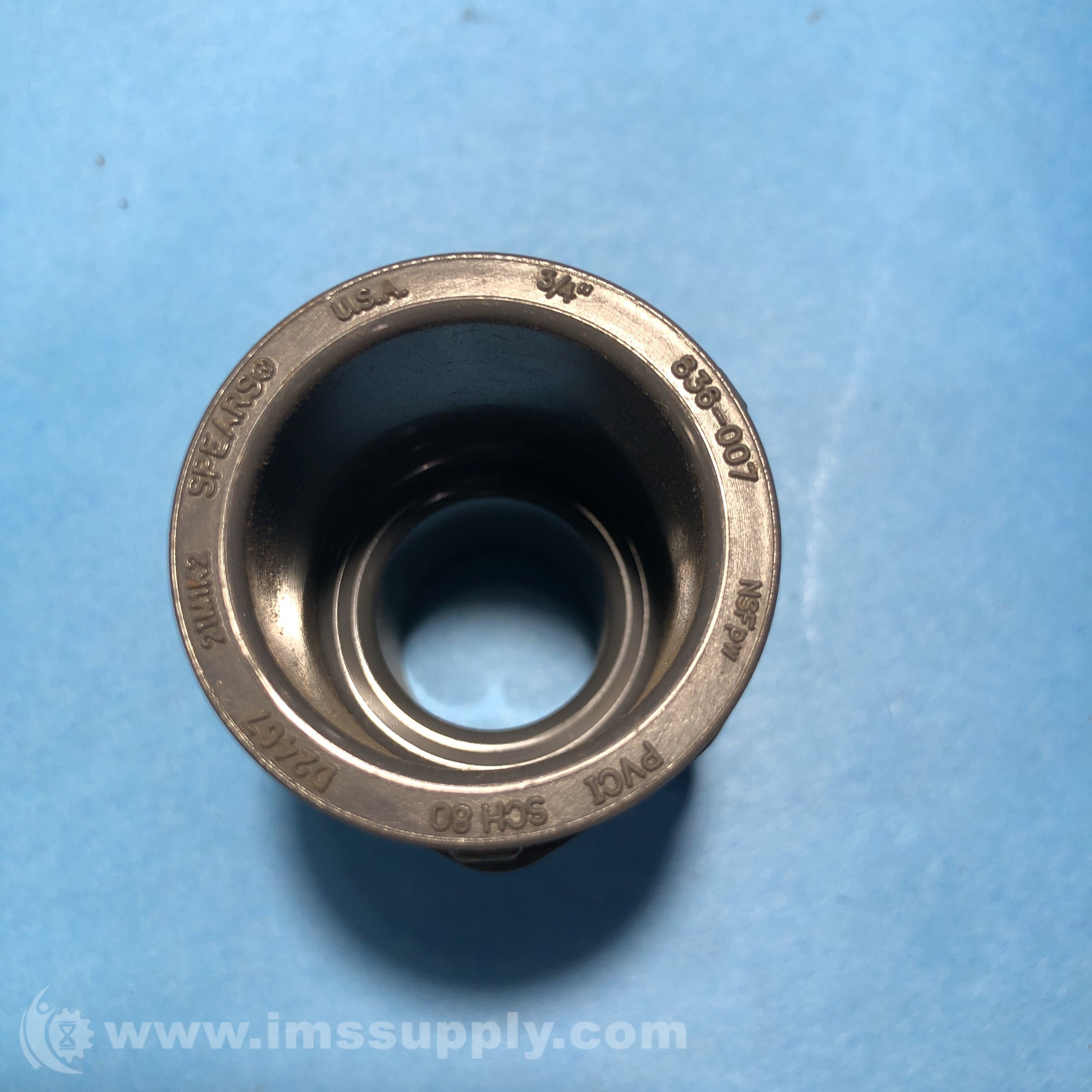 Spears 836-007 3/4 PVC Schedule 80 Male Adapter (MIPT x S) - IMS Supply Spears 836-007 3/4 PVC Schedule 80 Male Adapter (MIPT x S) - IMS Supply