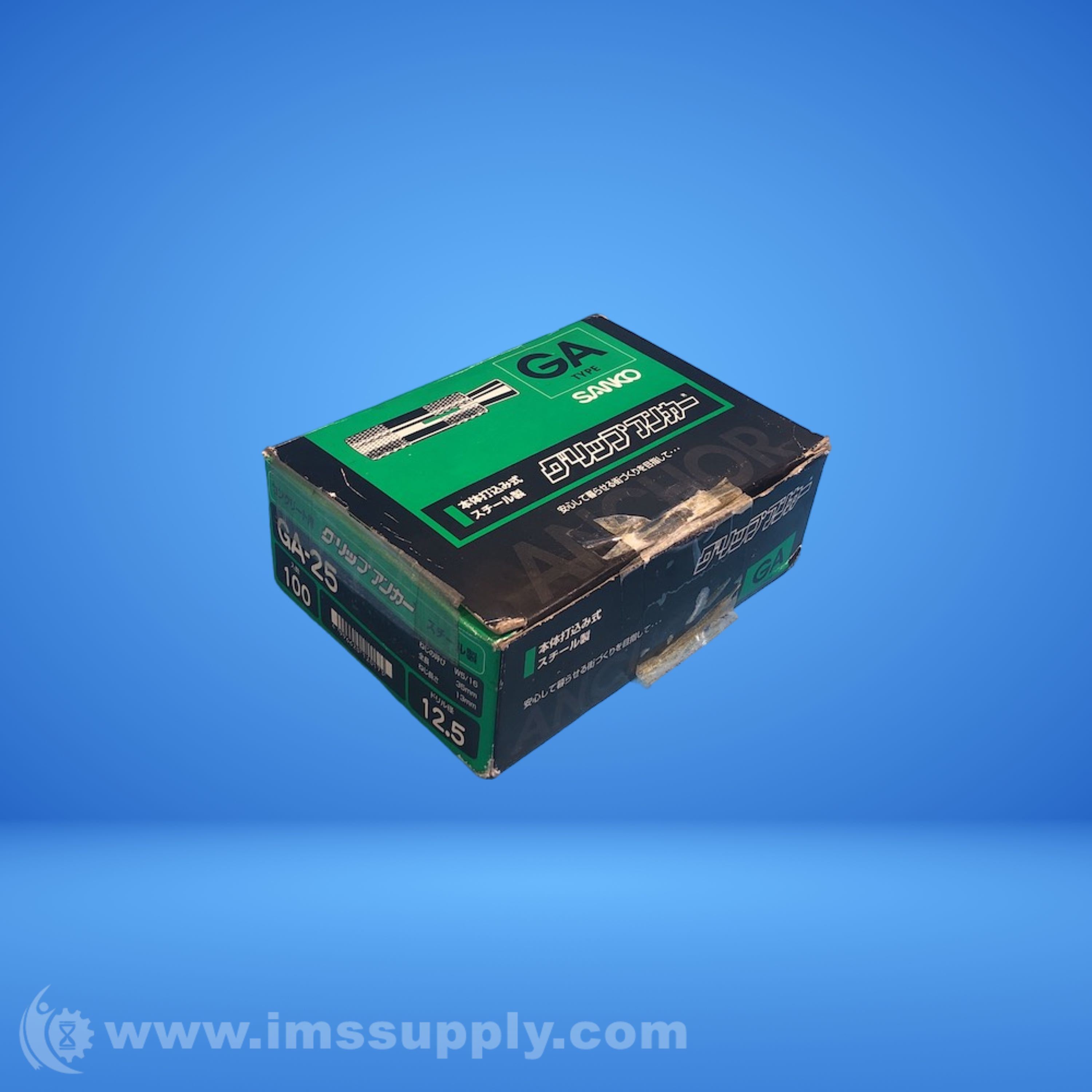 Sanko GA-25 Box of 100 Grip Anchors, for Concrete, W5/16, 35mm - IMS Supply