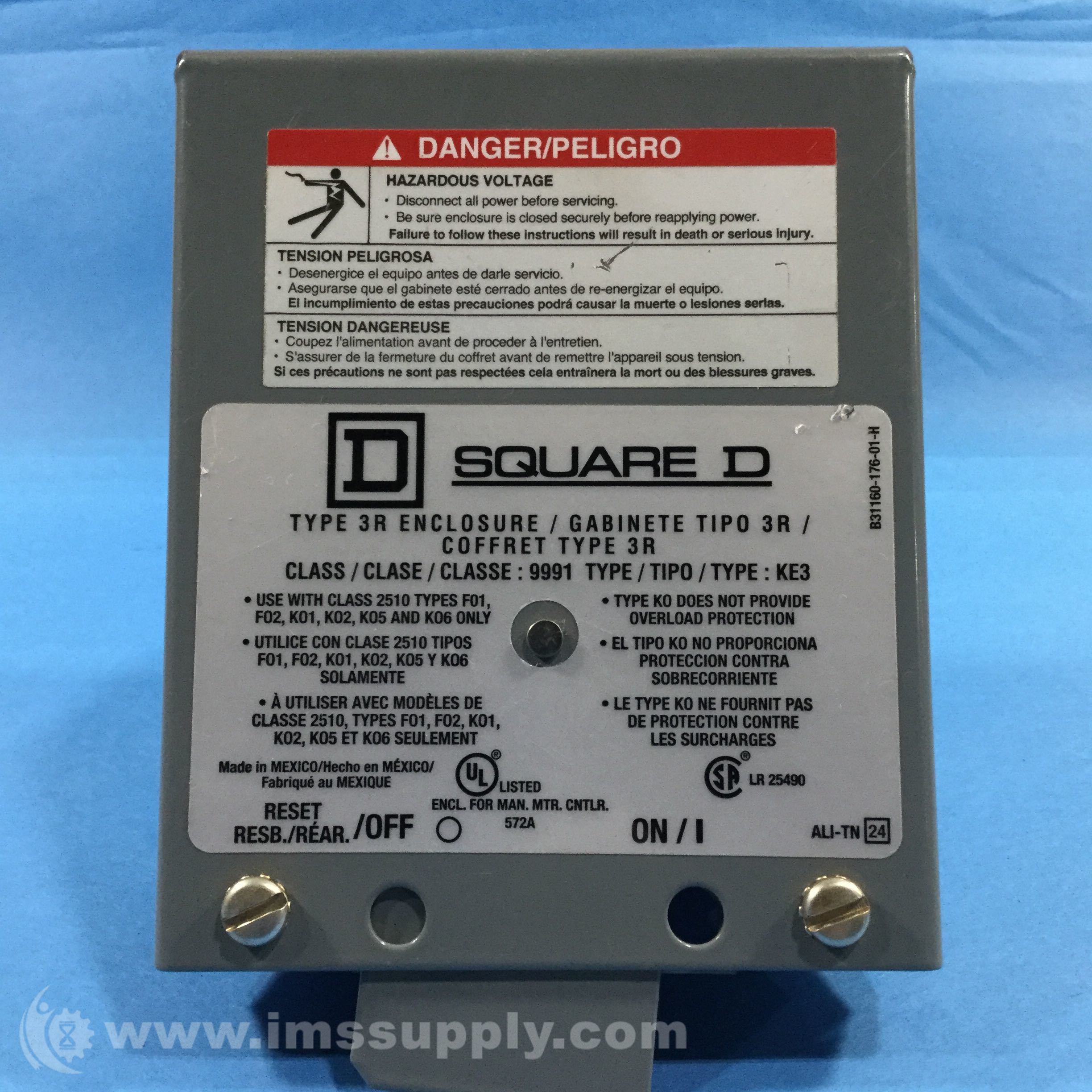 Square D B31160-176-01-H Type 3R Enclosure - IMS Supply