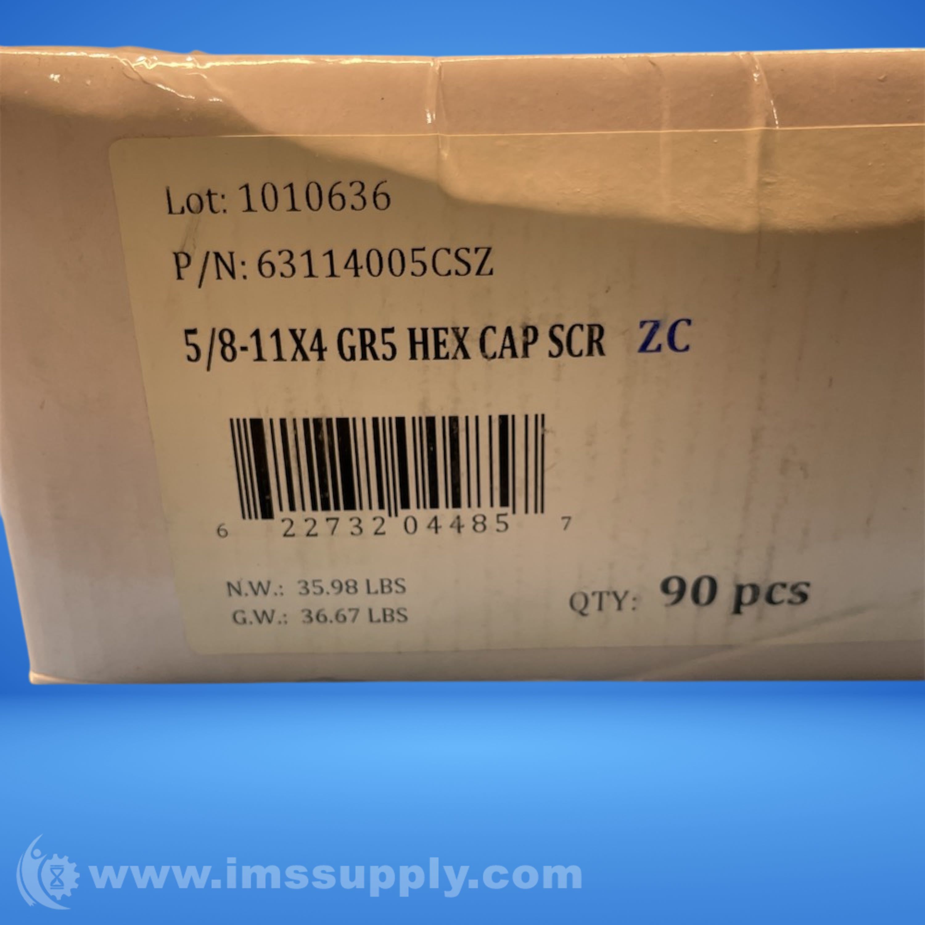 Arctic Cool Chillers LTD 63114005CSZ Box of 90 Hex Cap Screws - IMS Supply