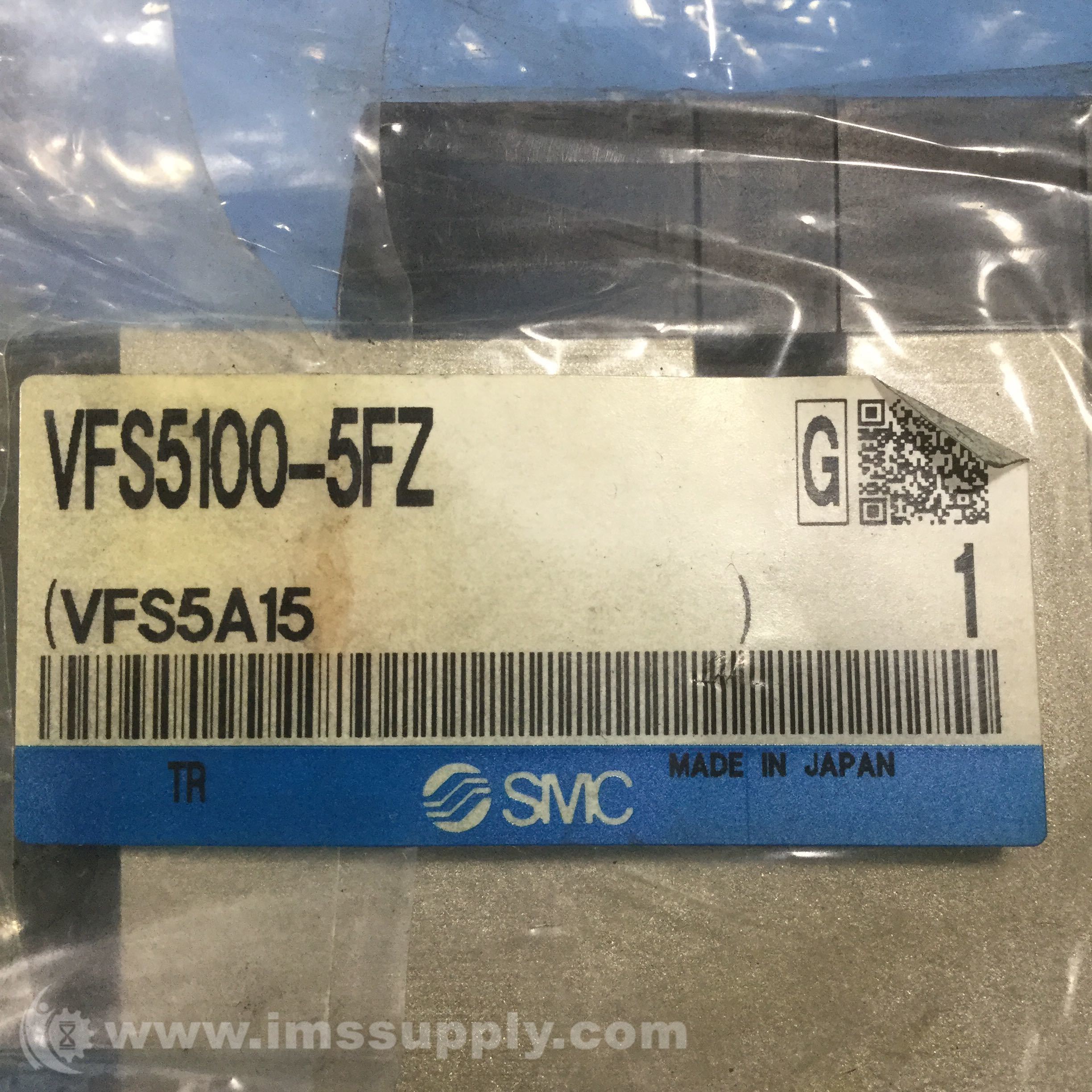 SMC VFS5100-5FZ Solenoid Valve, 24 VDC, 0.1-1.0 MPa - IMS Supply