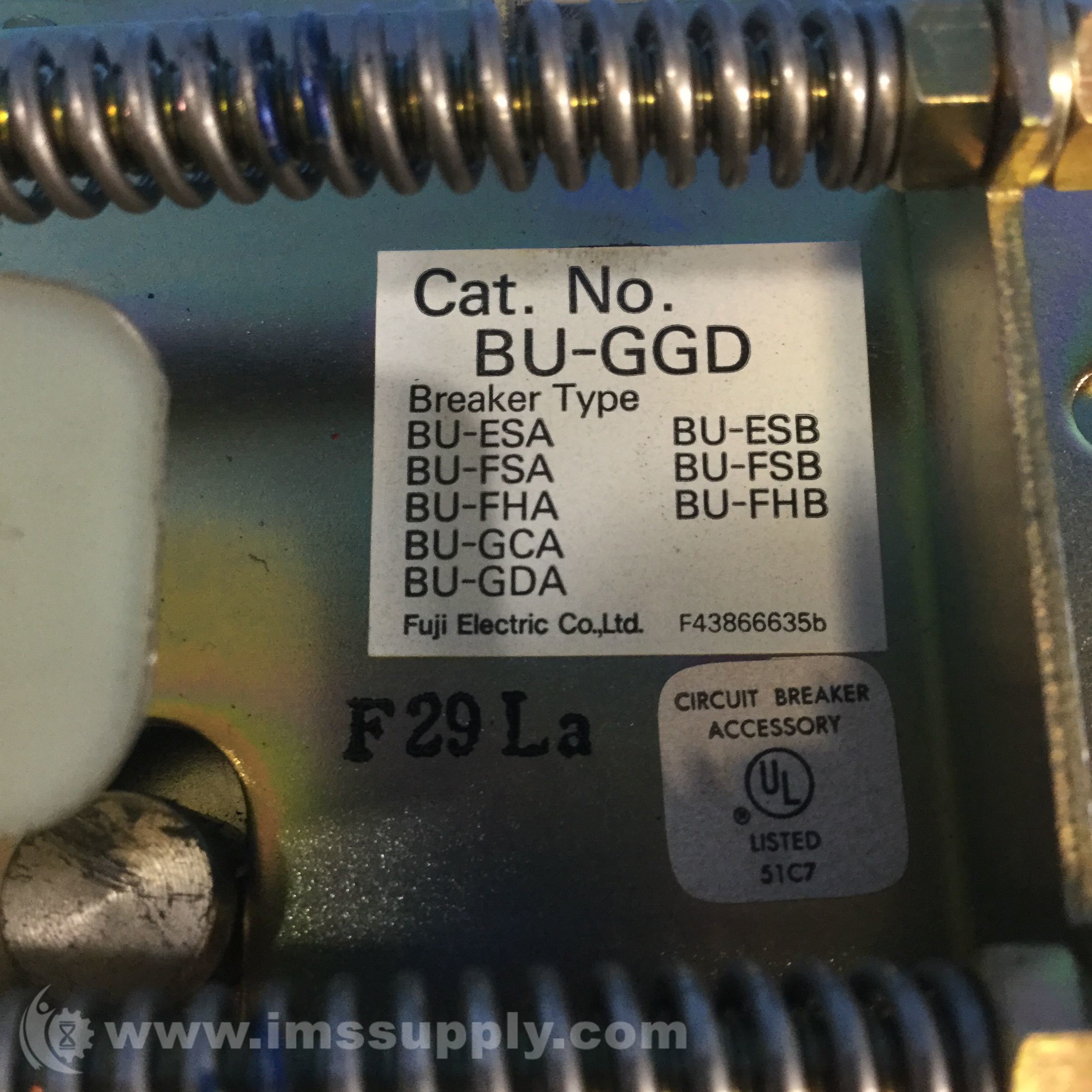 Fuji Electric BU-GGD Electric Handle Circuit Breaker - IMS Supply