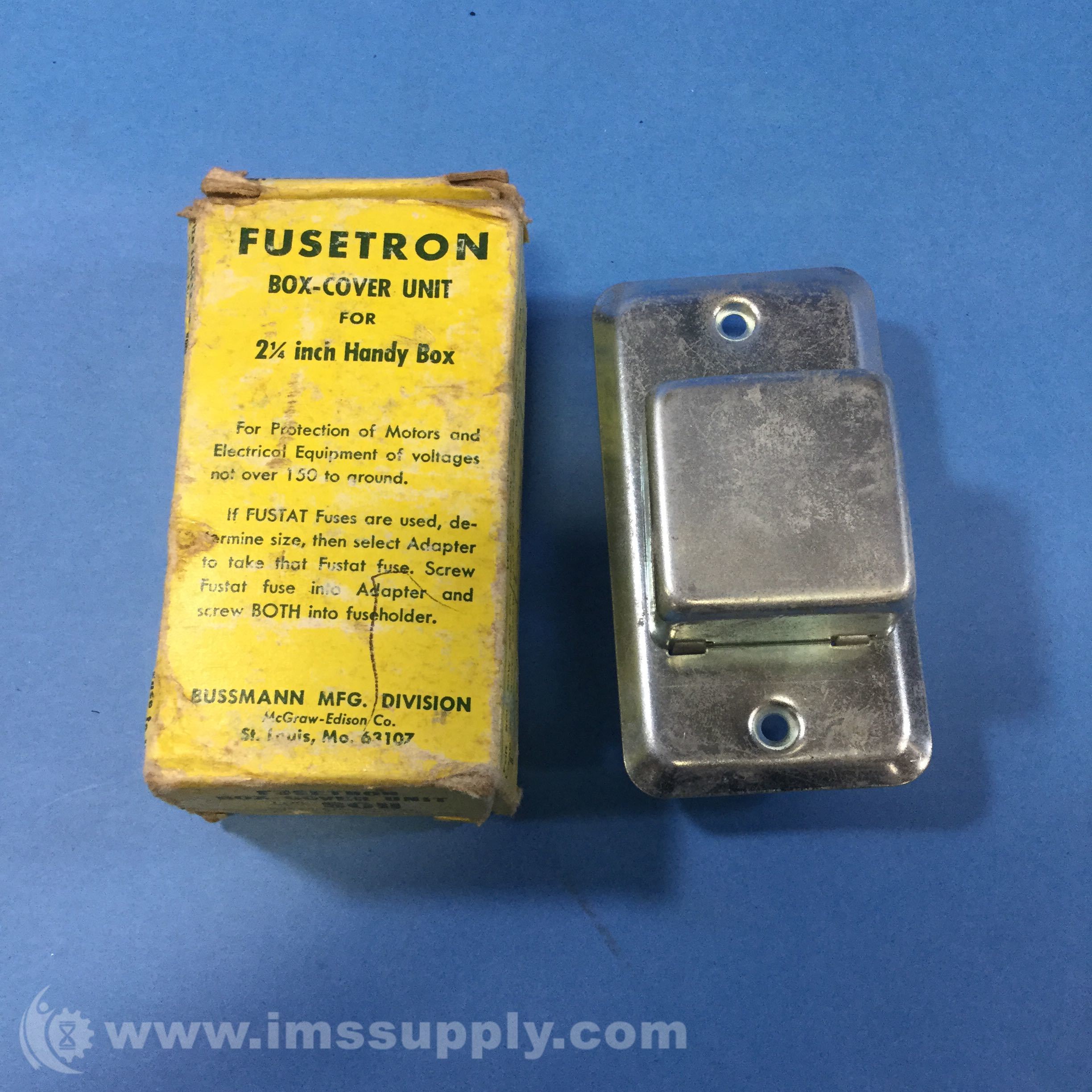 Bussmann SOU Fusetron Box Cover Unit, 125V/250V, 0-15A - IMS Supply