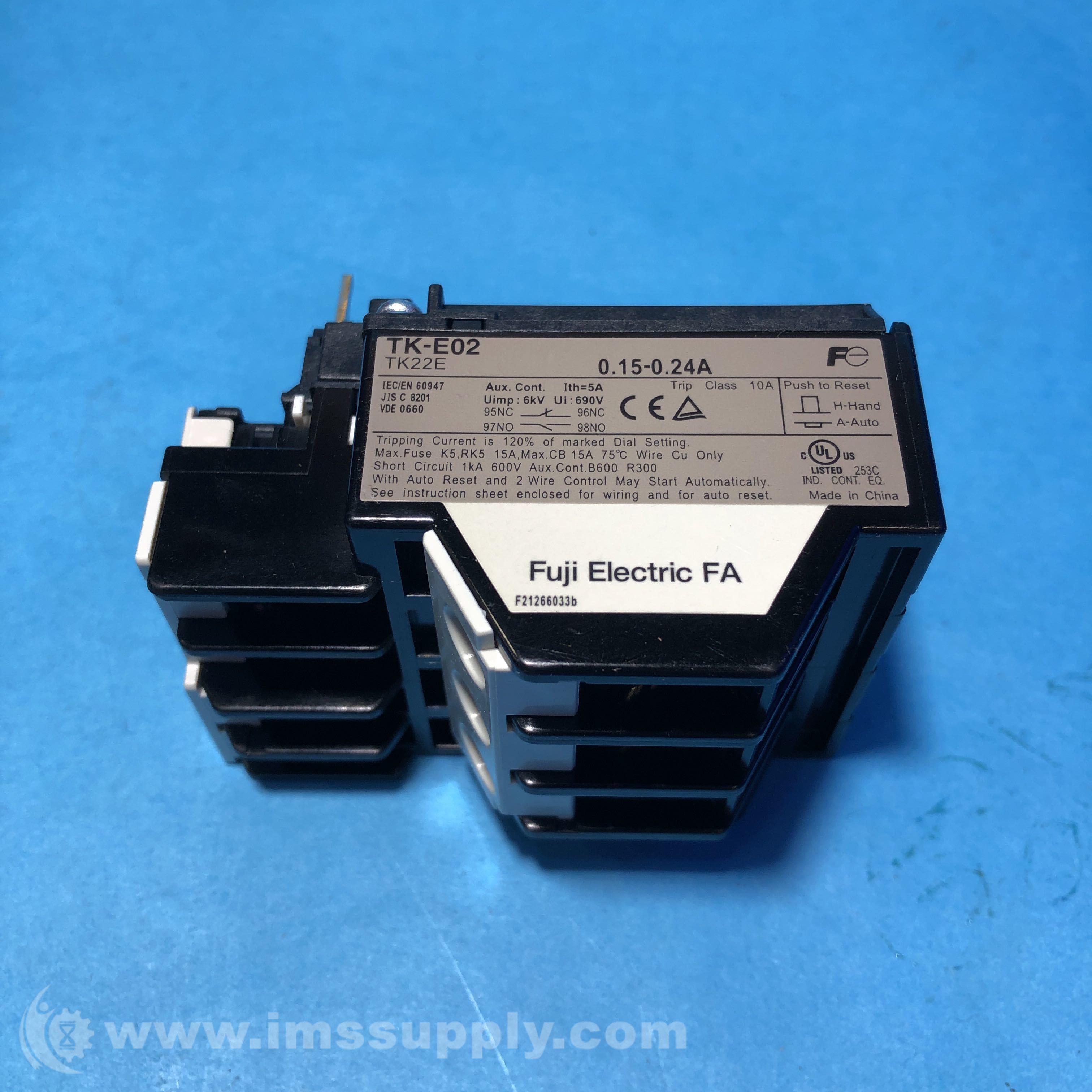 Fuji Electric TK-E02-24 Thermal Overload Relay - IMS Supply