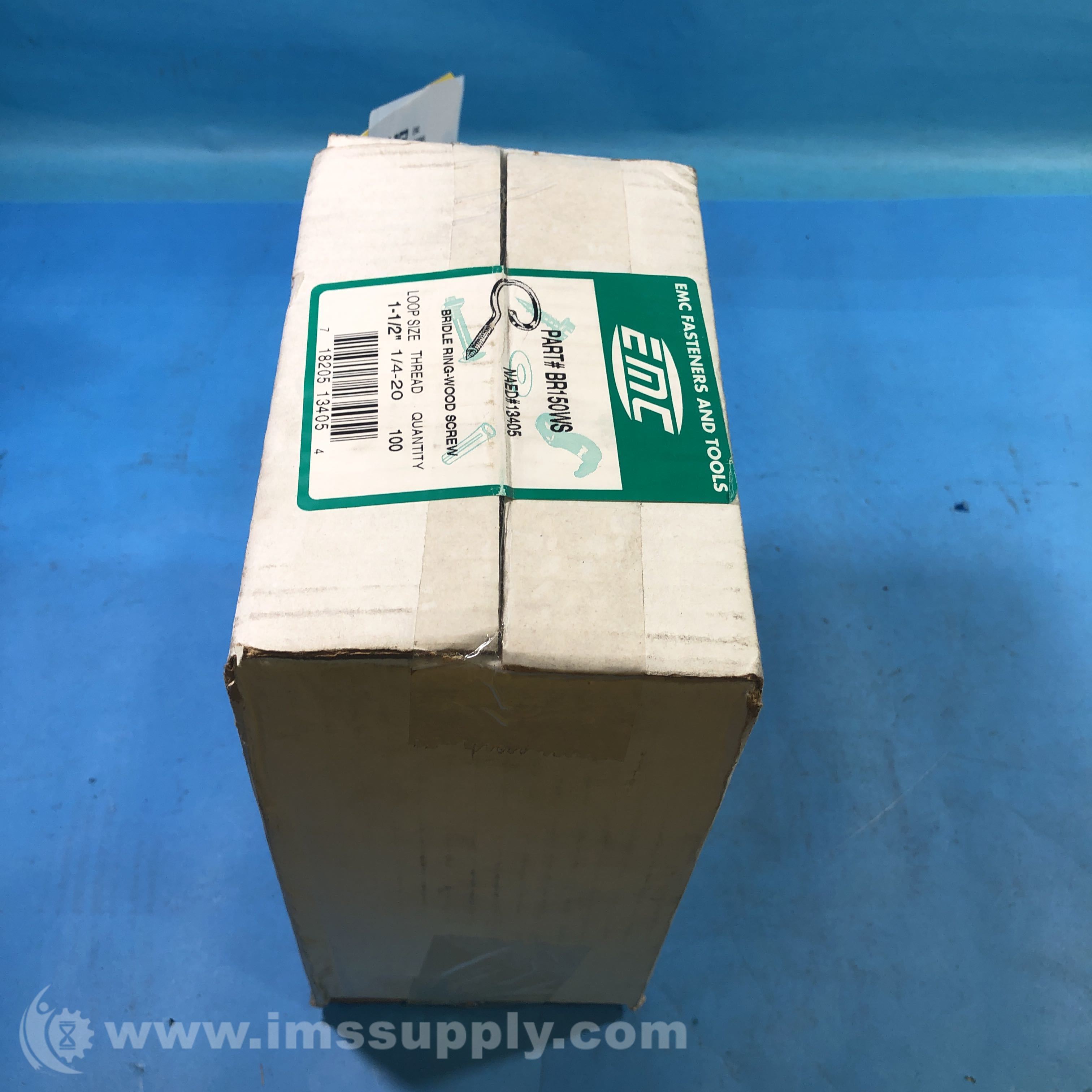 Emc BR150WS Box of 100 Wood Screws, Zinc Plated - IMS Supply