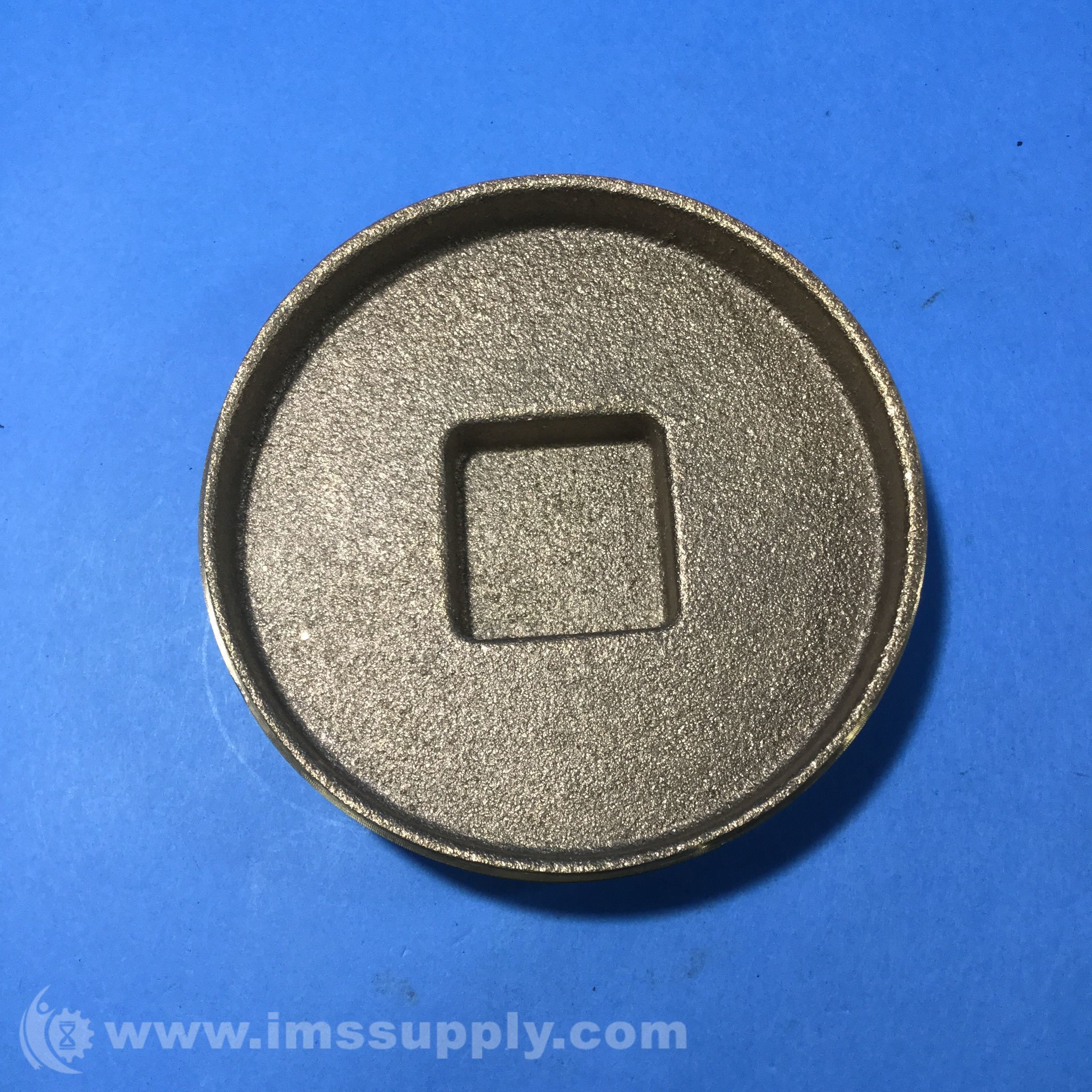 Size 3-1/2 Brass Raised Square Head Plug - IMS Supply