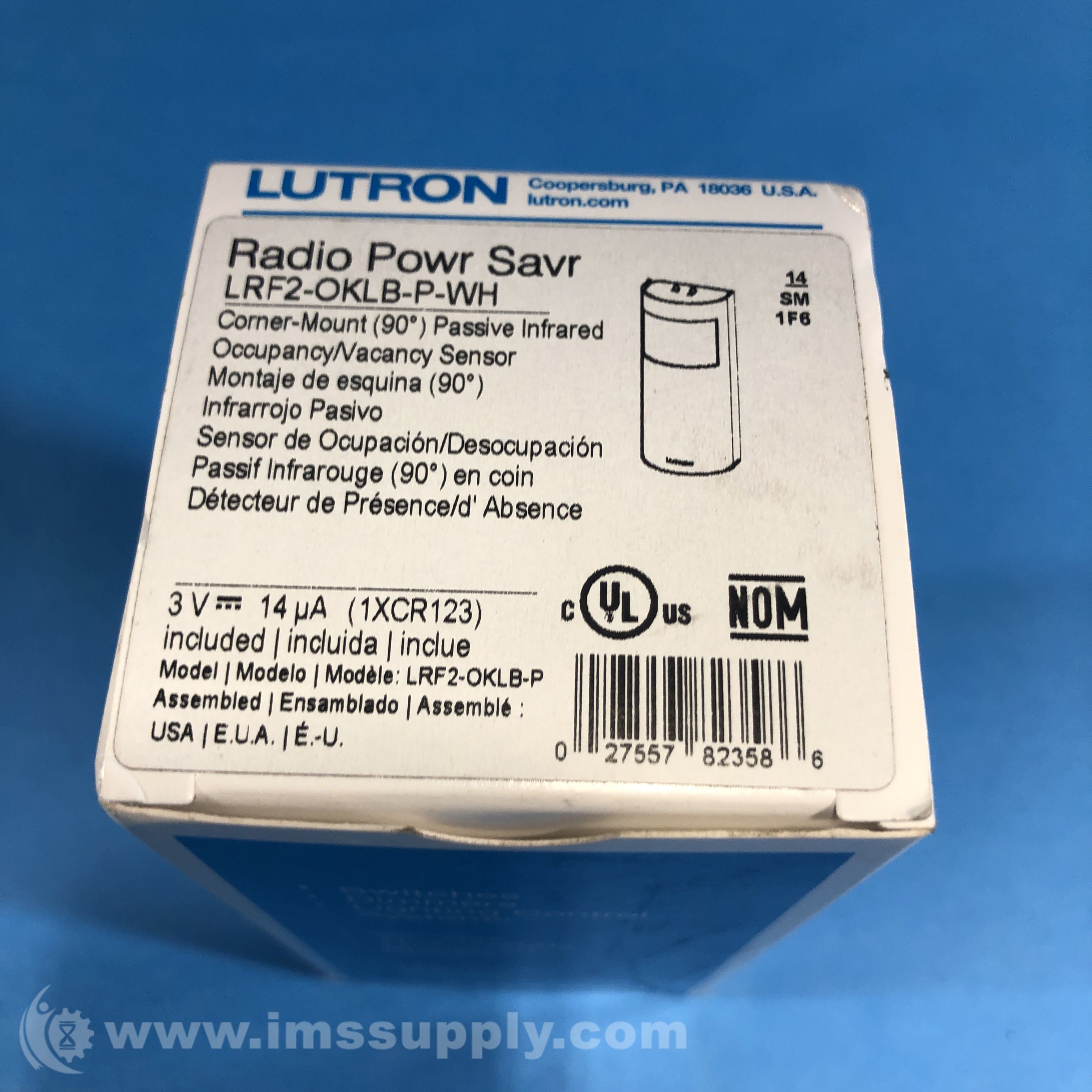 Lutron LRF2-OKLB-P-WH Room Presence Sensor - IMS Supply