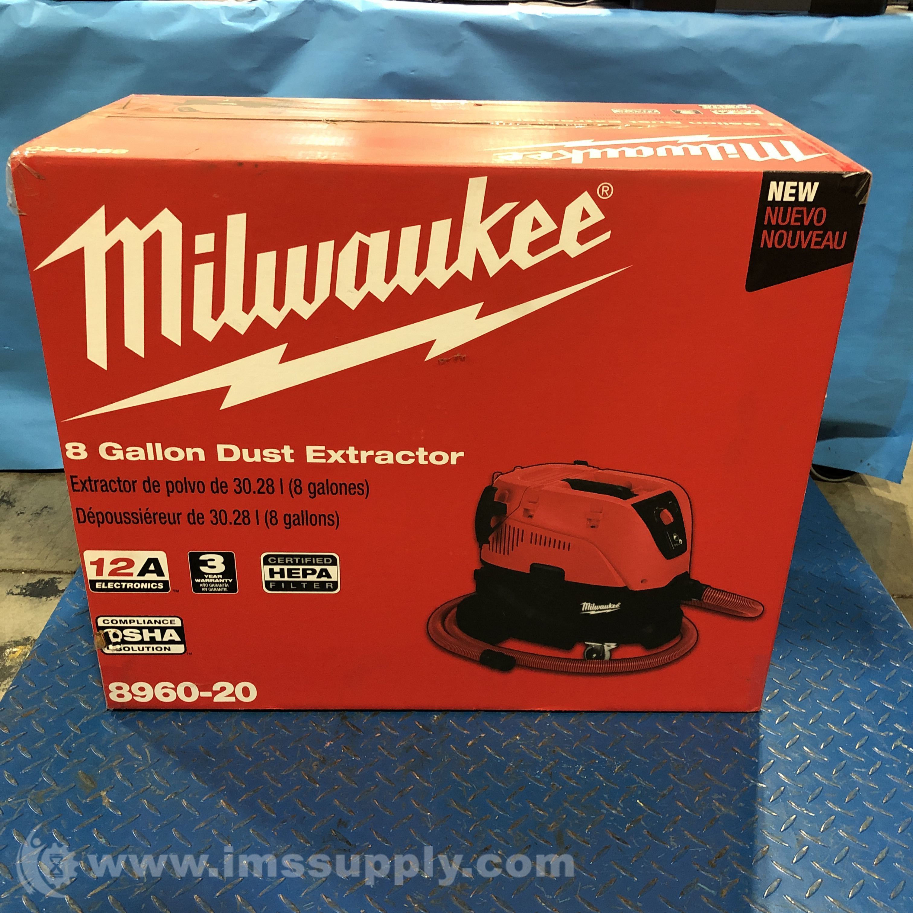 Milwaukee Power Tools 8960-20 8-Gallon Dust Extractor - IMS Supply