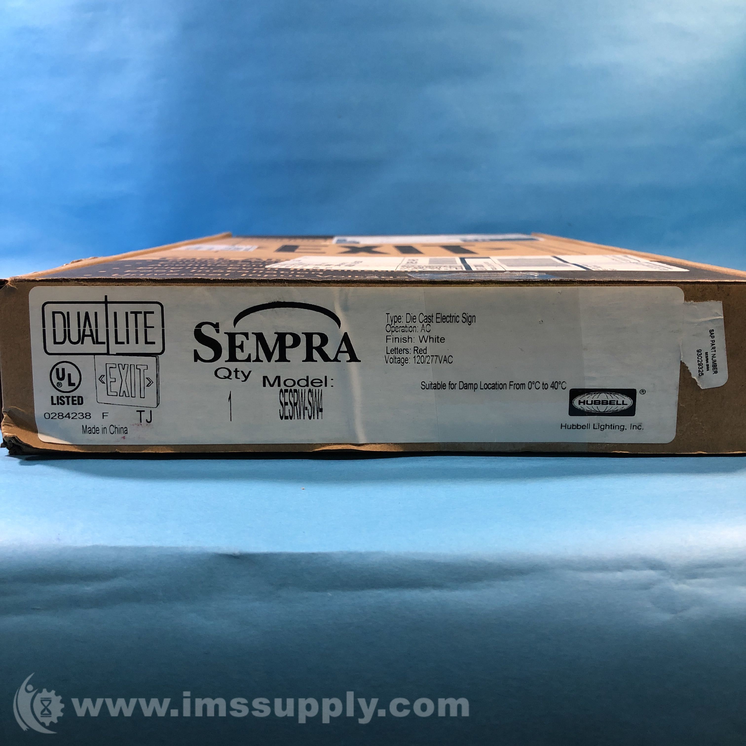 Hubbel Lighting SESRW-SW4 Die Cast Electric Exit Sign Panel - IMS Supply