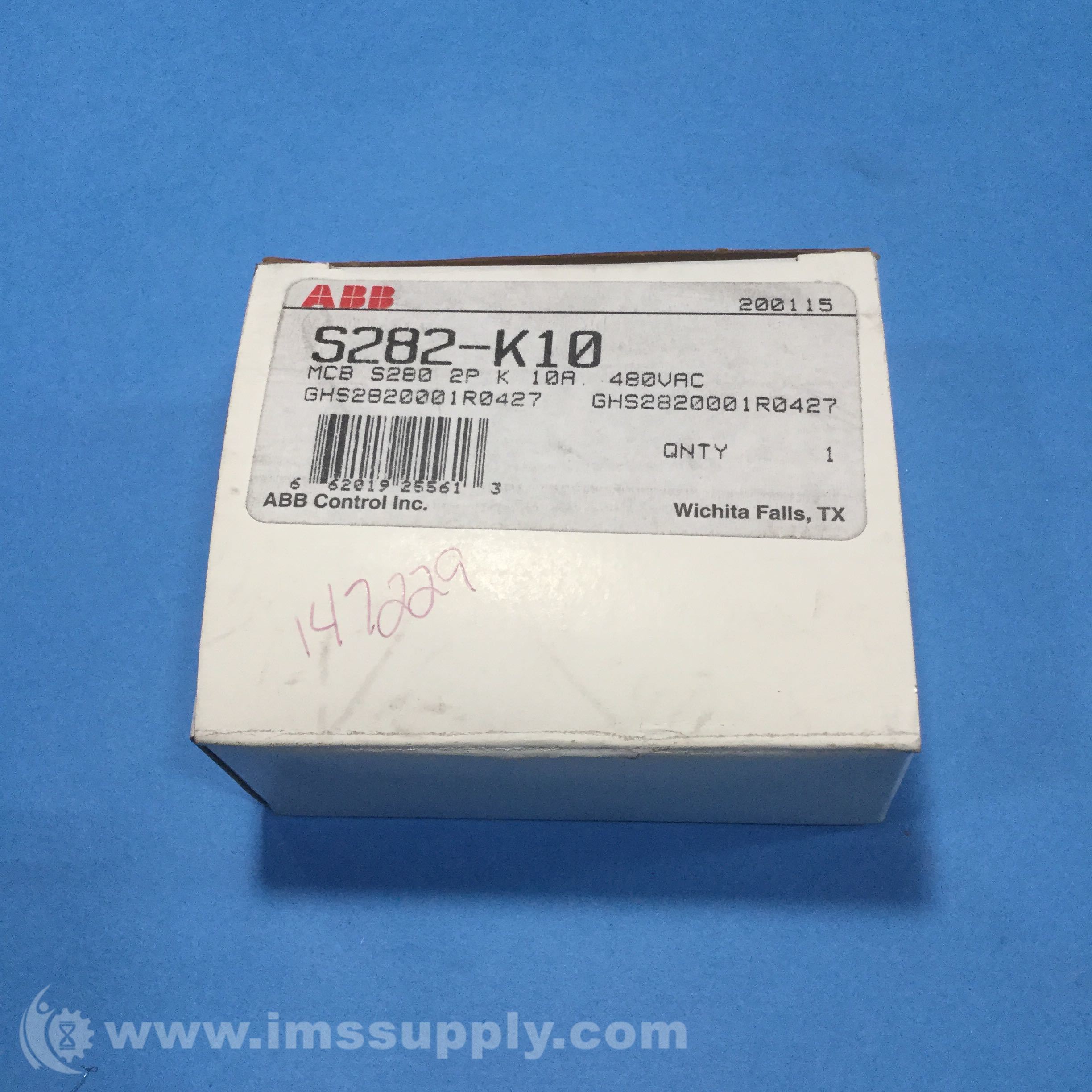 ABB S282-K10A Circuit Breaker, 10 Amp - IMS Supply