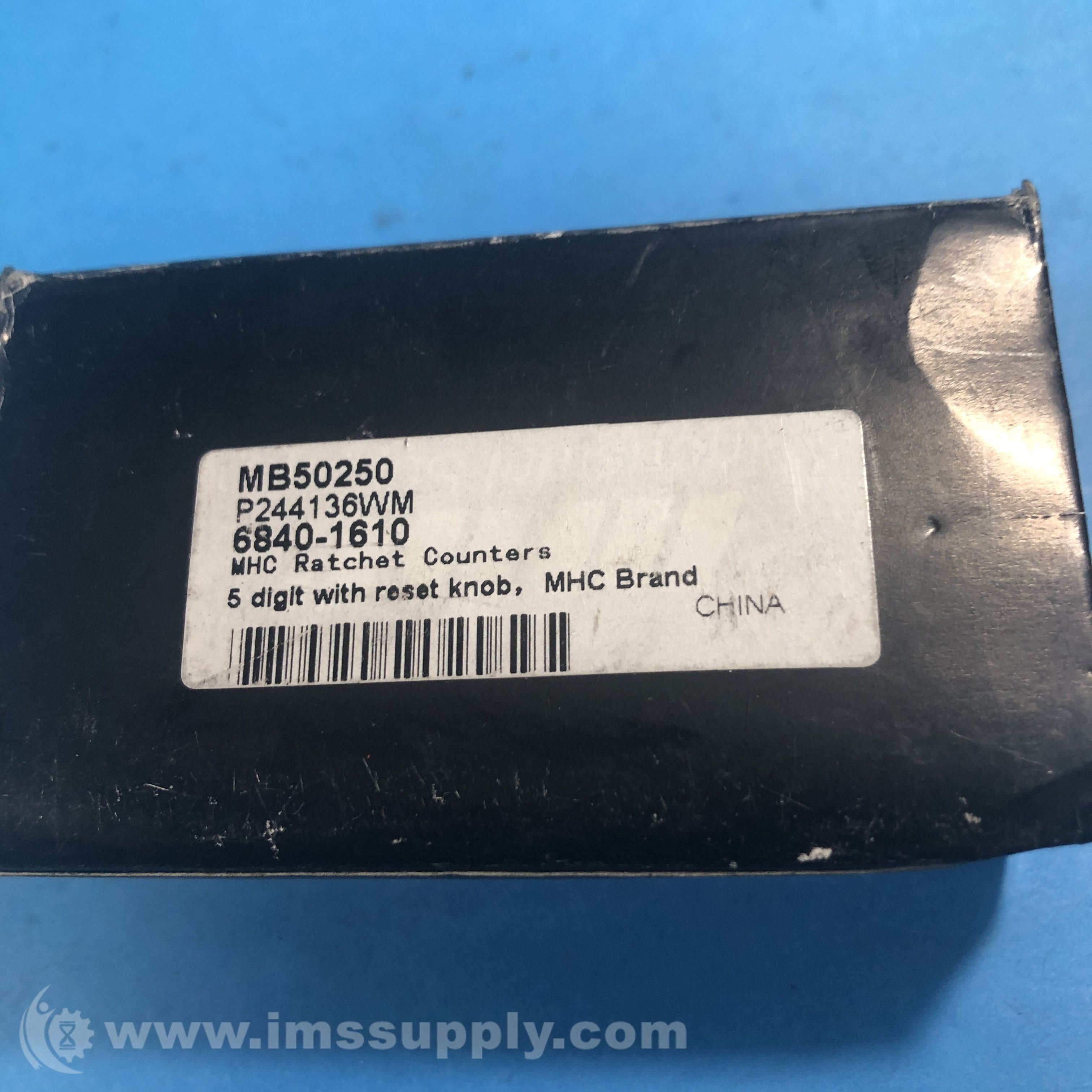 MHC Ratchet Counters 6840-1610 5 Digit Counter with Reset Knob - IMS Supply