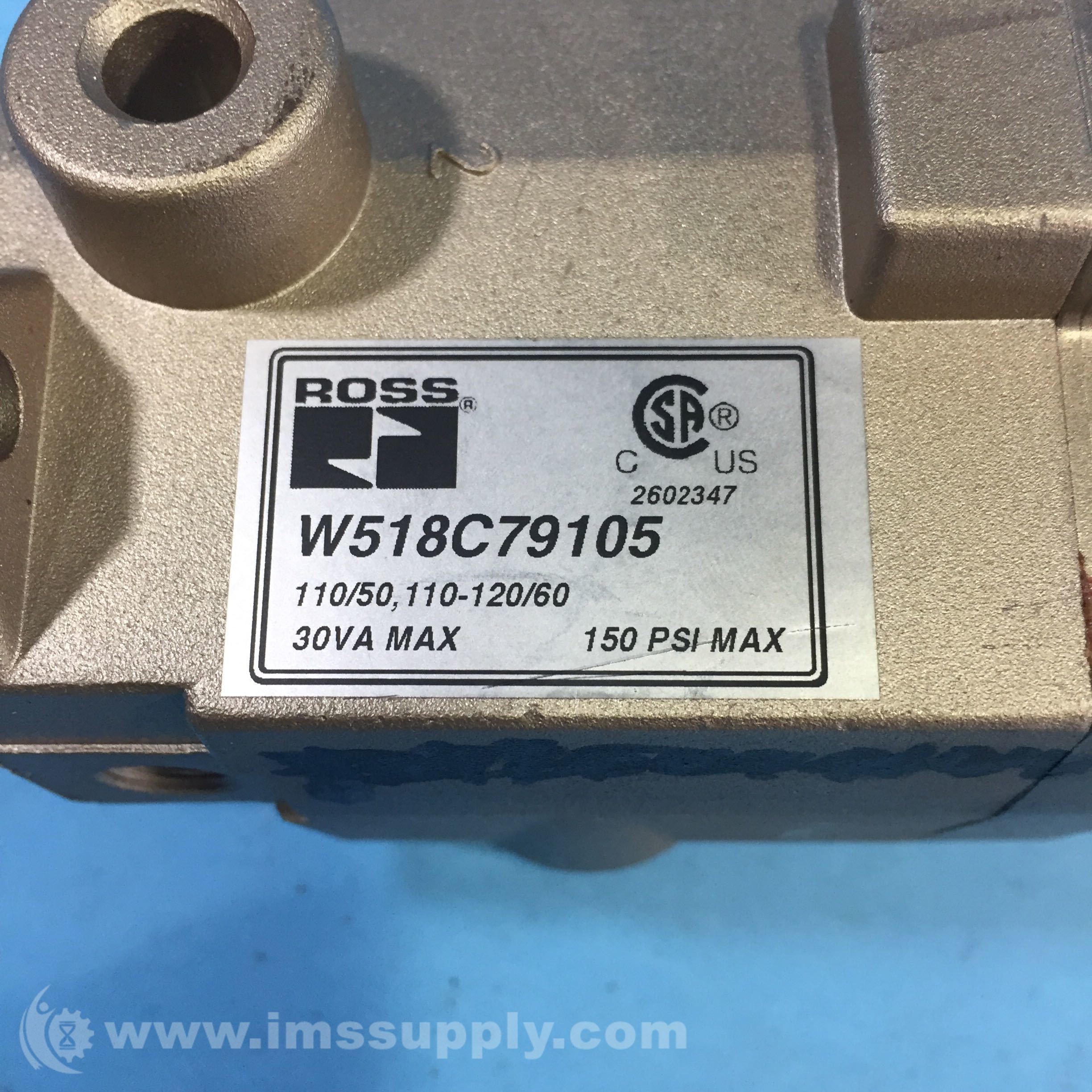 Ross W518C79105 Solenoid Valve - IMS Supply